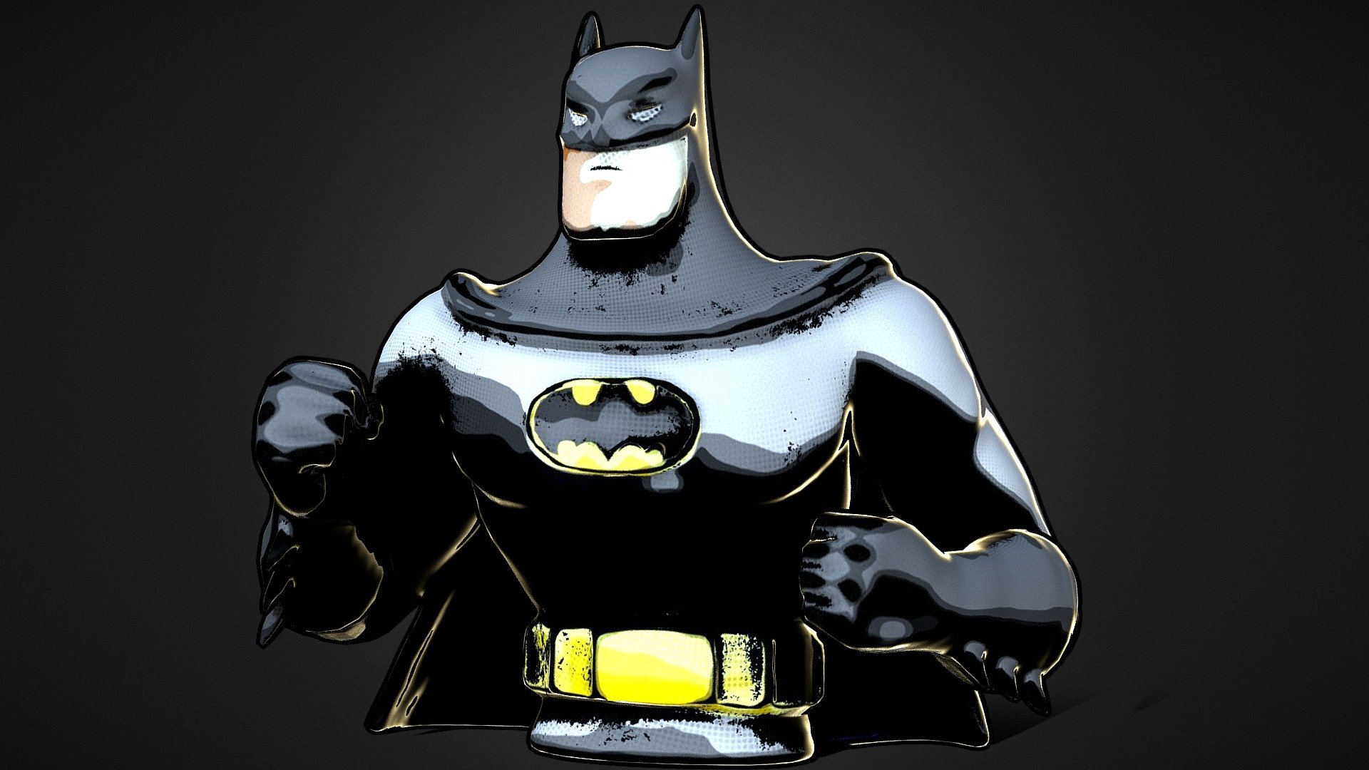 Comic Book Batman - 3D model by RitzSpikes (@britzspikes) [3fb1196 ...