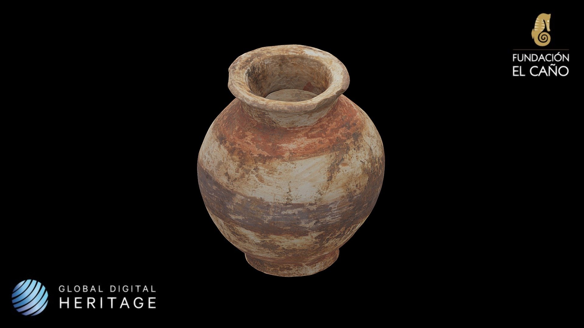 Decorated globular jug, El Caño, Panama - Download Free 3D model by ...