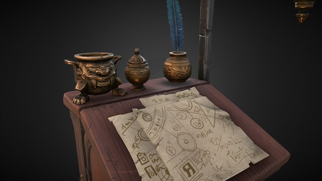 Wizard Table - 3D model by aqathe [3fb8c2e] - Sketchfab