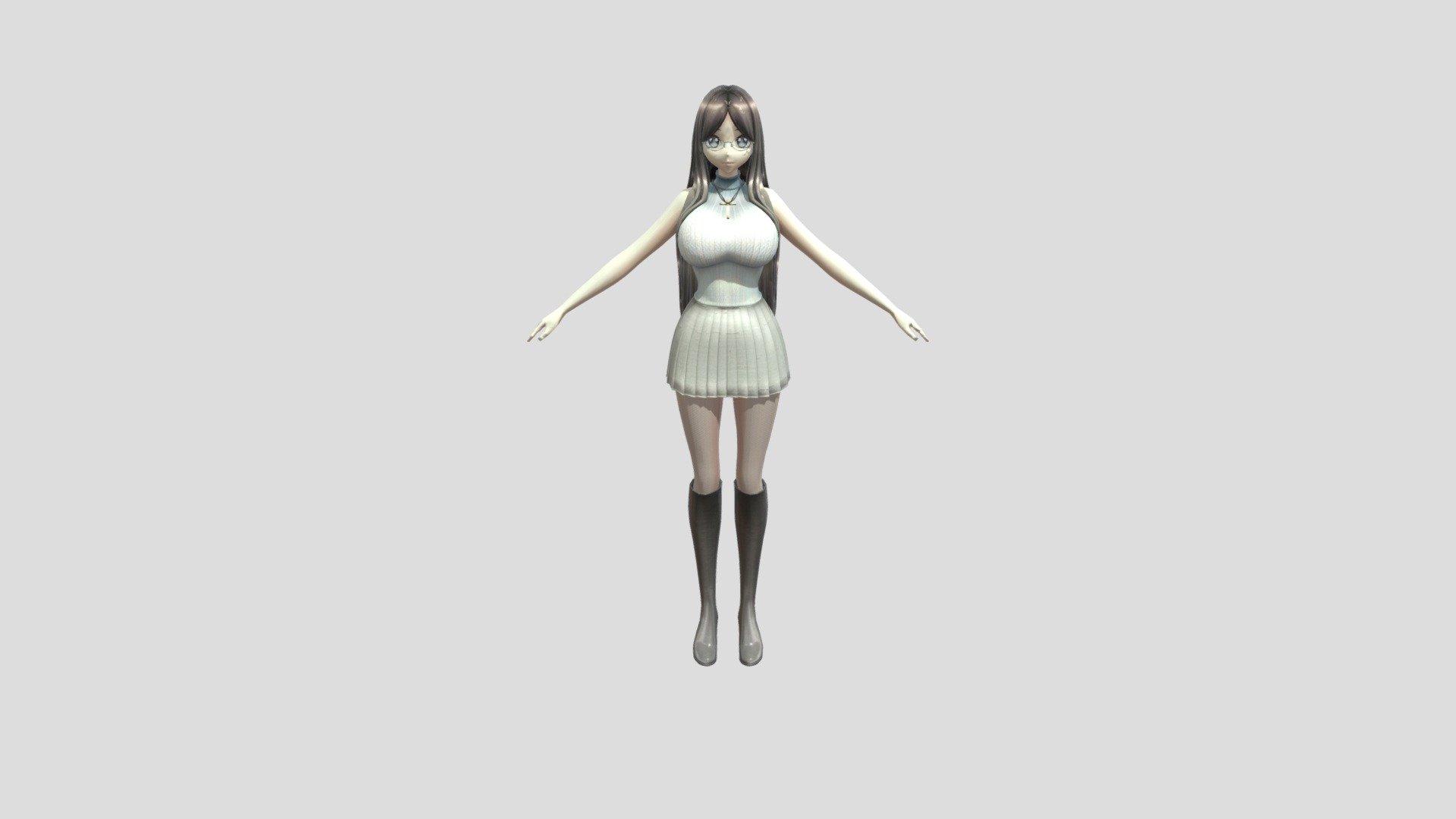 Anime Girl - Download Free 3D model by CHIEF_SPEAKERMAN (@davi13gb ...