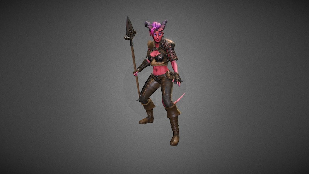 Tiefling idle to attack - 3D model by Dandoombuggy [3fba392] - Sketchfab