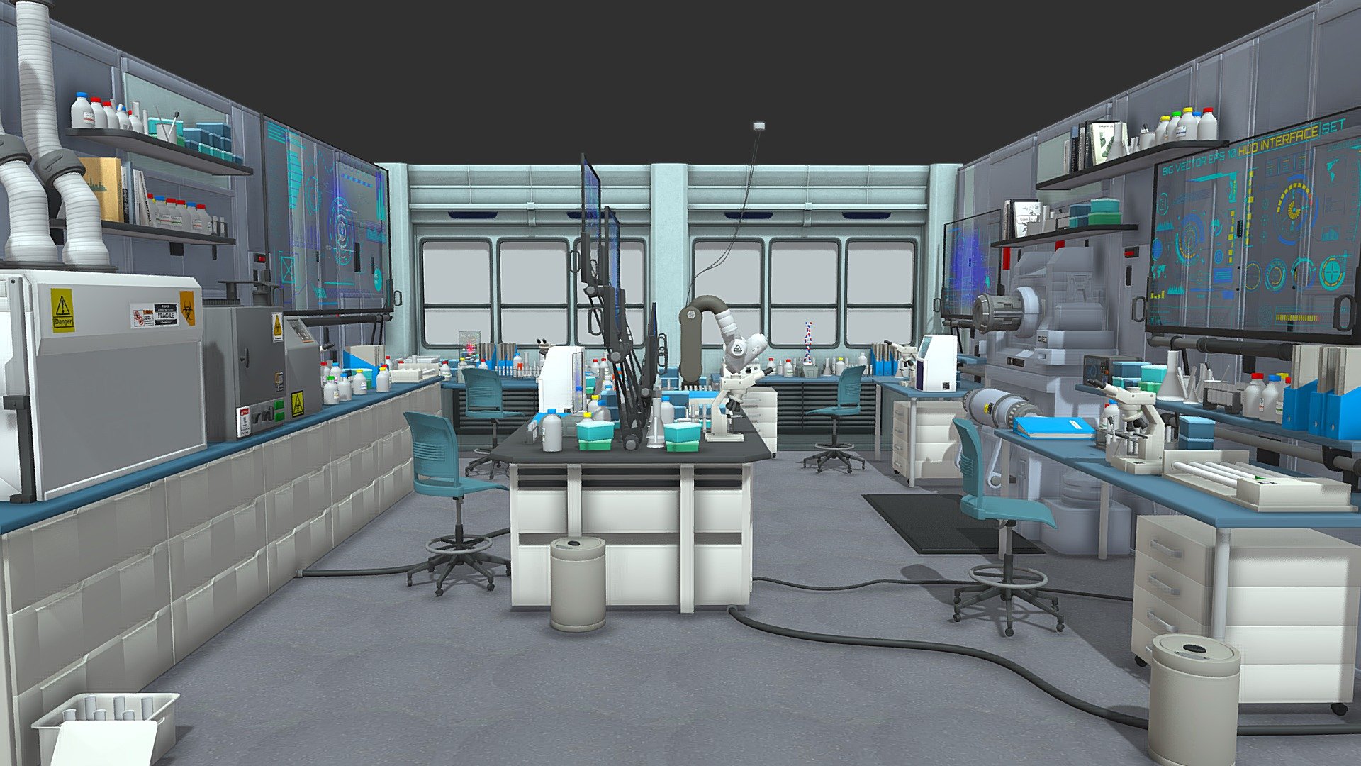 Science Lab Production Backdrop - 3D model by Advanced Visualization ...