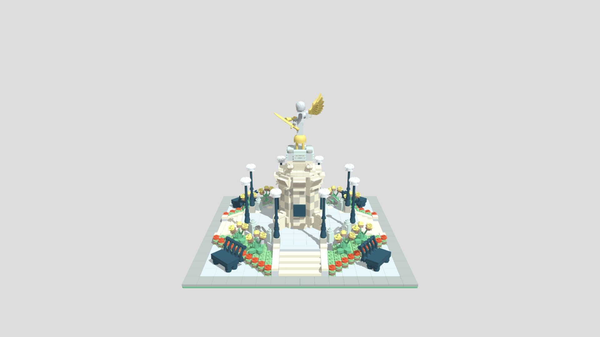 Angel Of Lego Square - 3D model by jlatta [3fbbc37] - Sketchfab