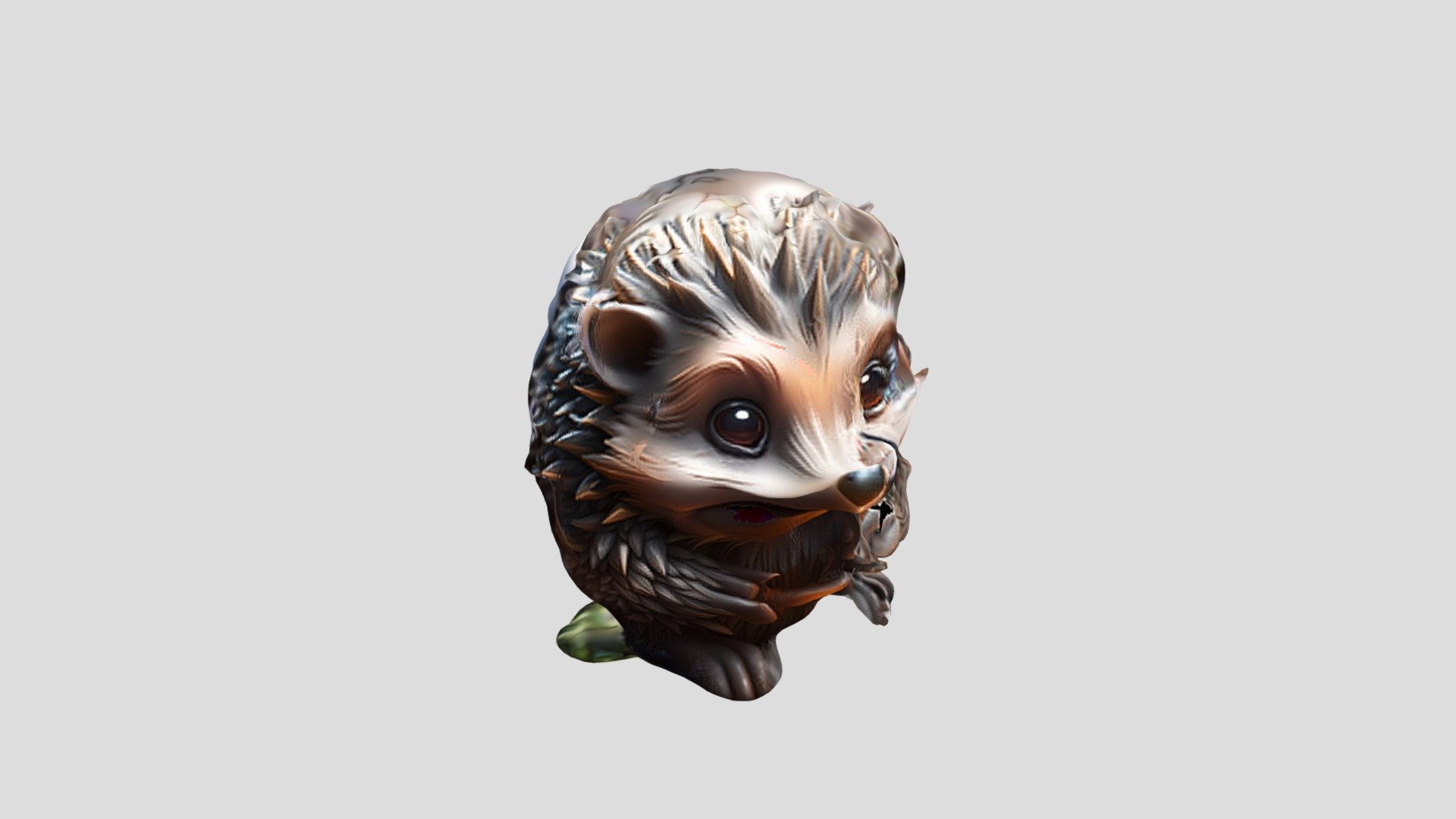 Cute Hedgehog A small hedgehog is sitting on - Download Free 3D model ...