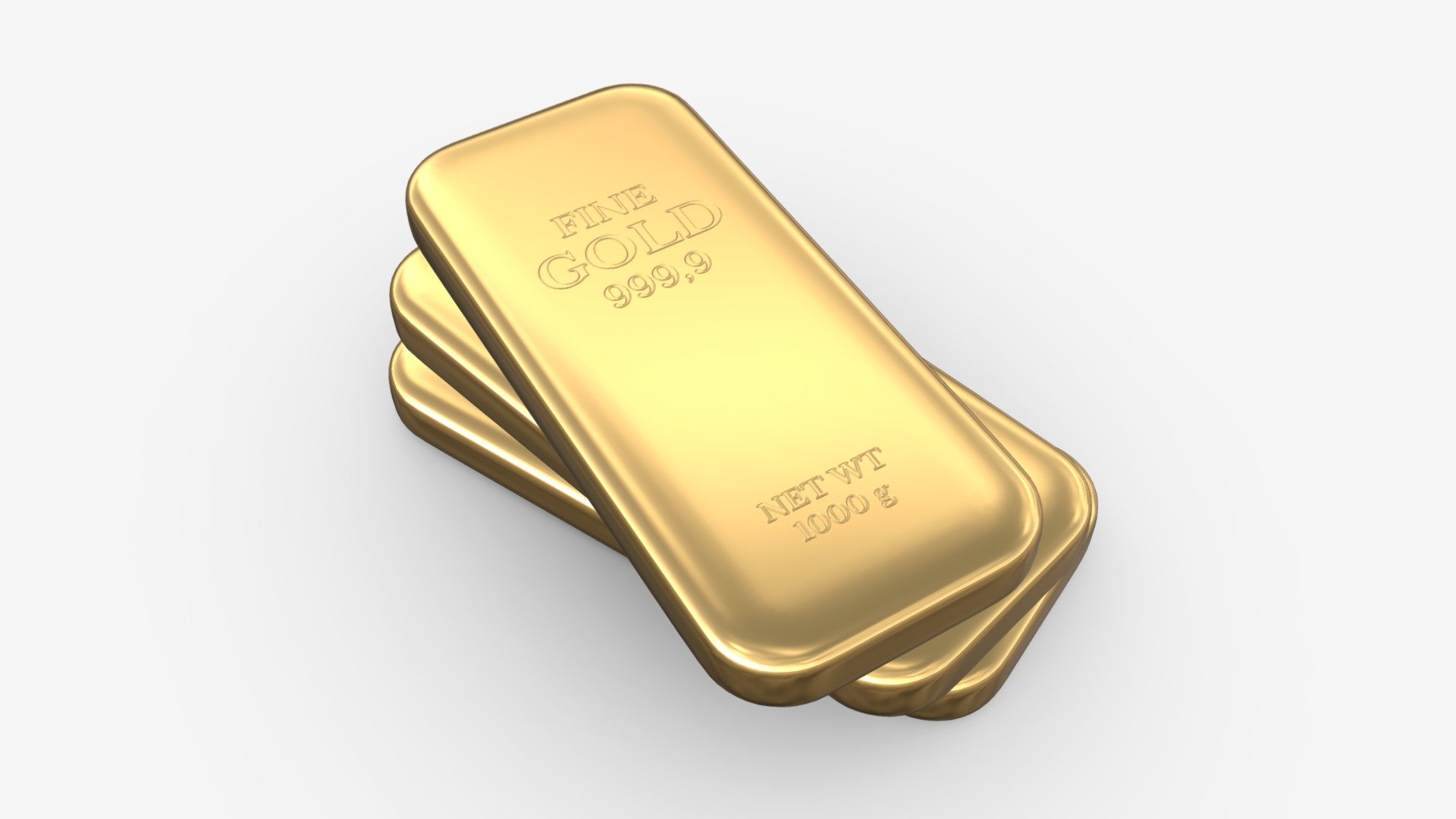 Gold ingots 03 - Buy Royalty Free 3D model by HQ3DMOD (@AivisAstics ...