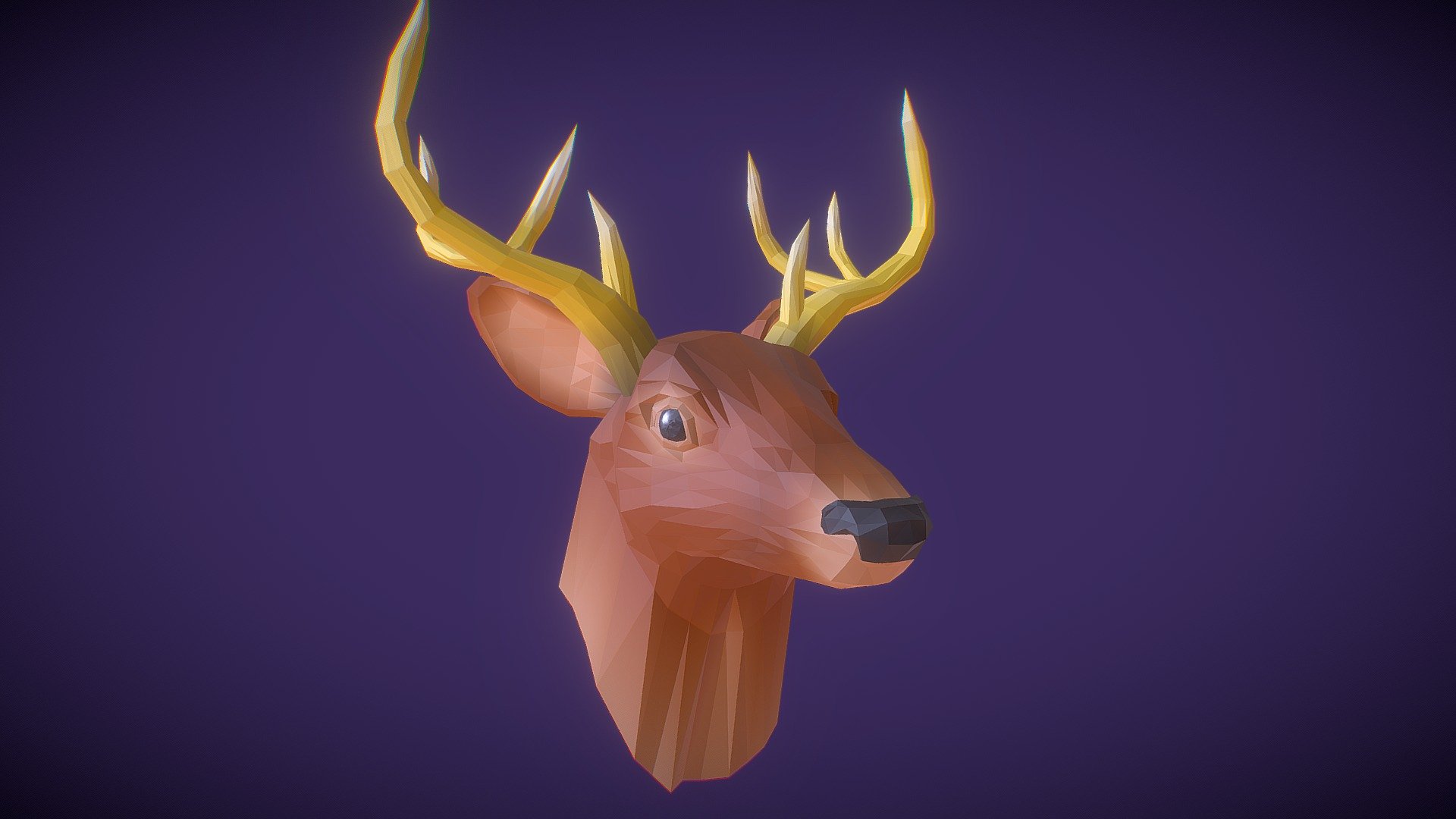 Deer Head - 3D model by Itzel Martinez (@ItzelMartinezFelix) [3fc8fdd ...