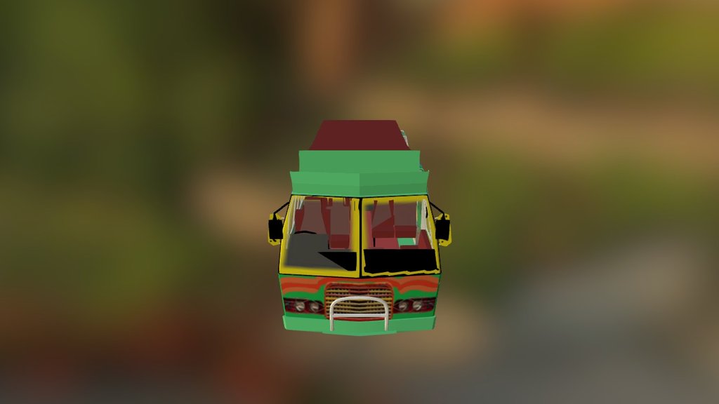 Karachi Bus - 3D model by Danish Nazir Arain (@Danish_Nazir) [3fcb8d0 ...