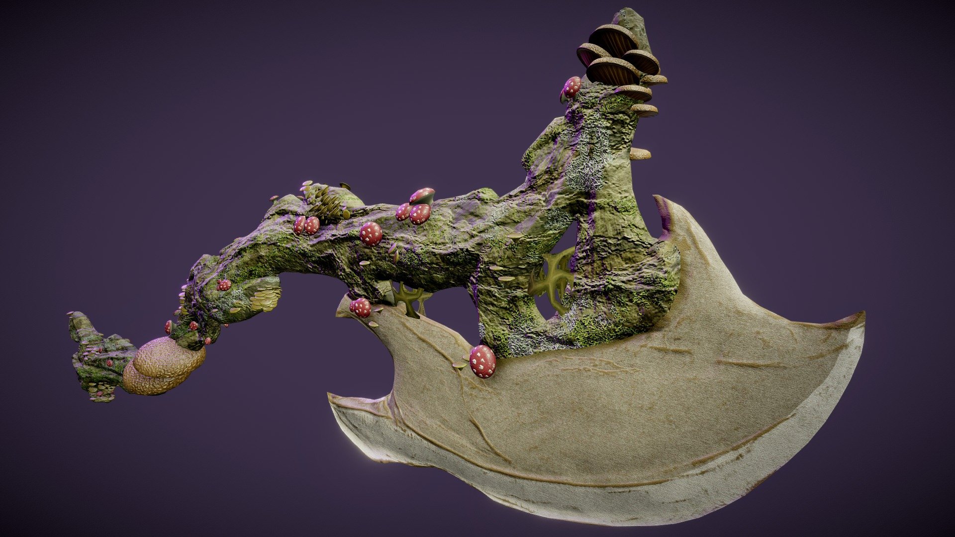 Mushroom Demon Axe - 3D model by Shane Simmons (@ShaneSimmons) [3fcd43a ...