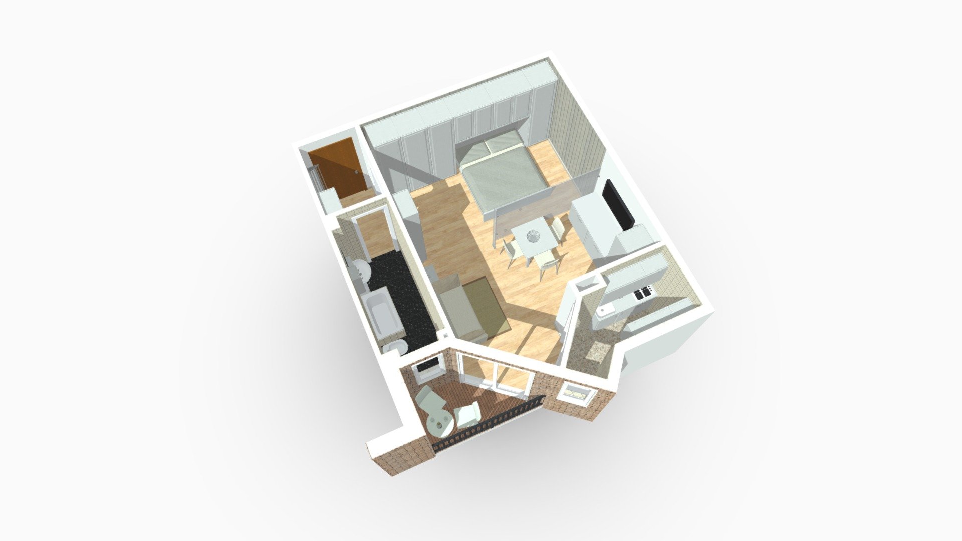 Monolocale Viale Lucania Milano - Download Free 3D model by Fabio ...