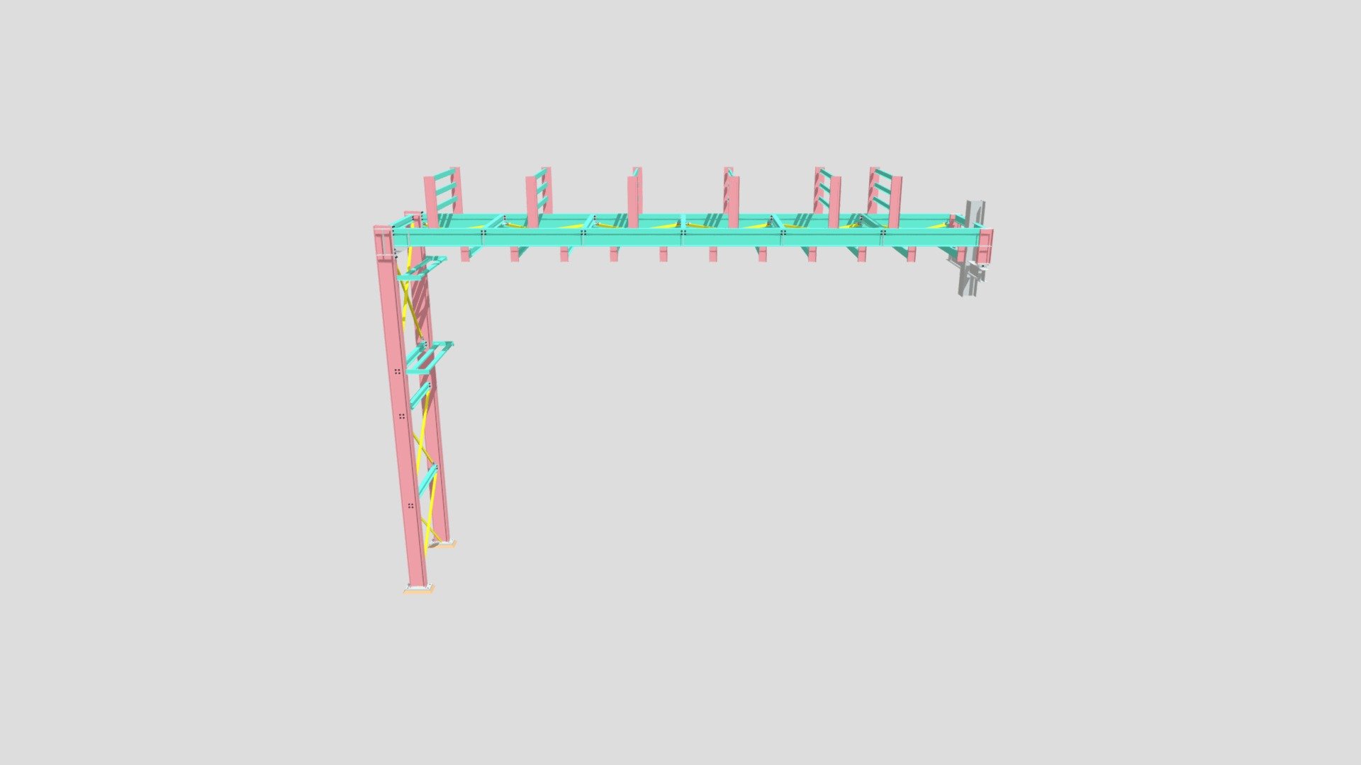 Pipe Rack - Tekla - 3D model by caiodcarneiro [3fcf59e] - Sketchfab
