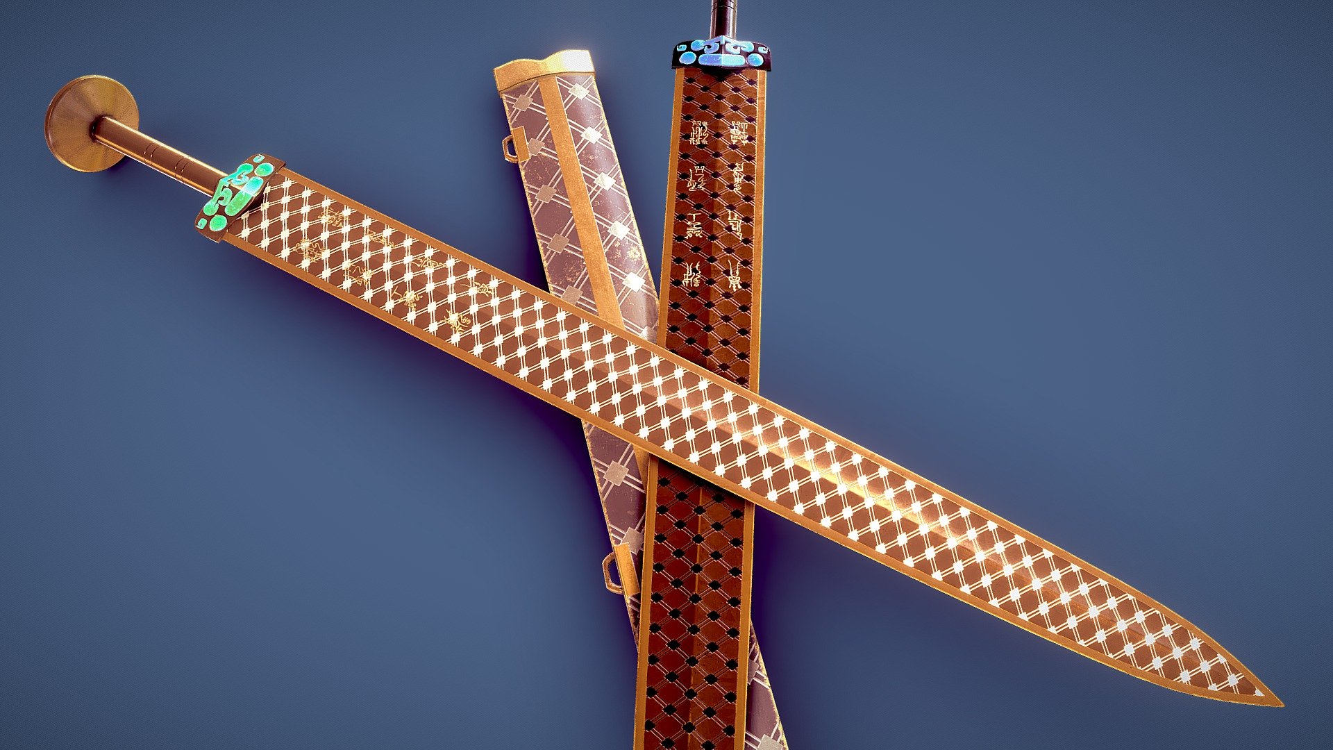 越王勾践剑 - Sword of King (Yue) - 3D model by binrong [3fdb9e7] - Sketchfab