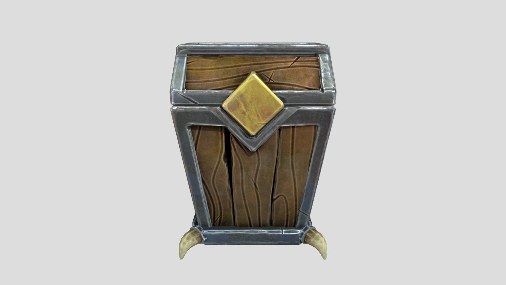 Fantasy wood box - lowpoly - 3D model by serenared [3fdca58] - Sketchfab