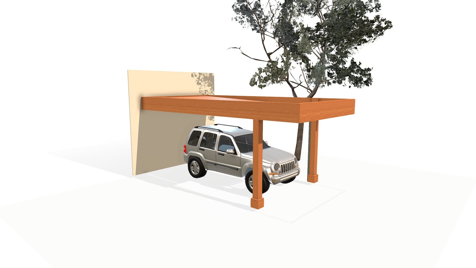 Custom Porch-carport - 3D model by Conceptual Engineering - RB [3fdec68 ...