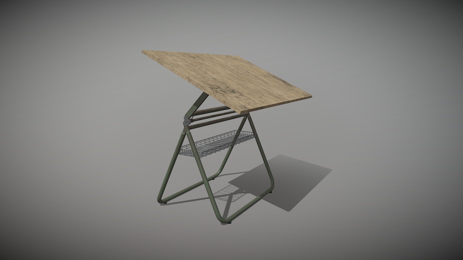 Old drawing table - Buy Royalty Free 3D model by varebal [3fdf14d] - Sketchfab Store