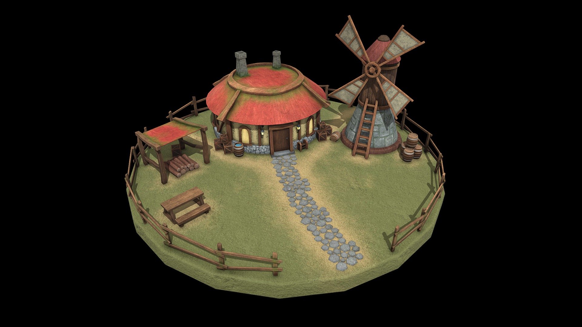 Stylized Village Props - 3D model by Dhanush Adhithyan JD ...