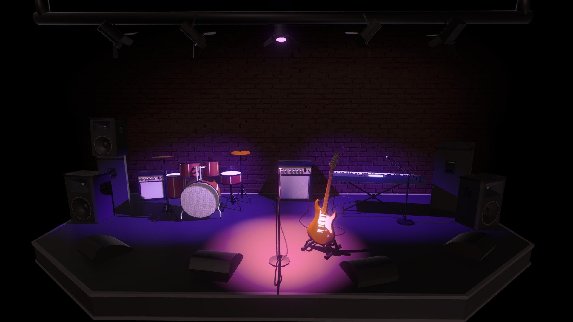 Bar Stage - 3D model by Harlequinade [3fe0392] - Sketchfab