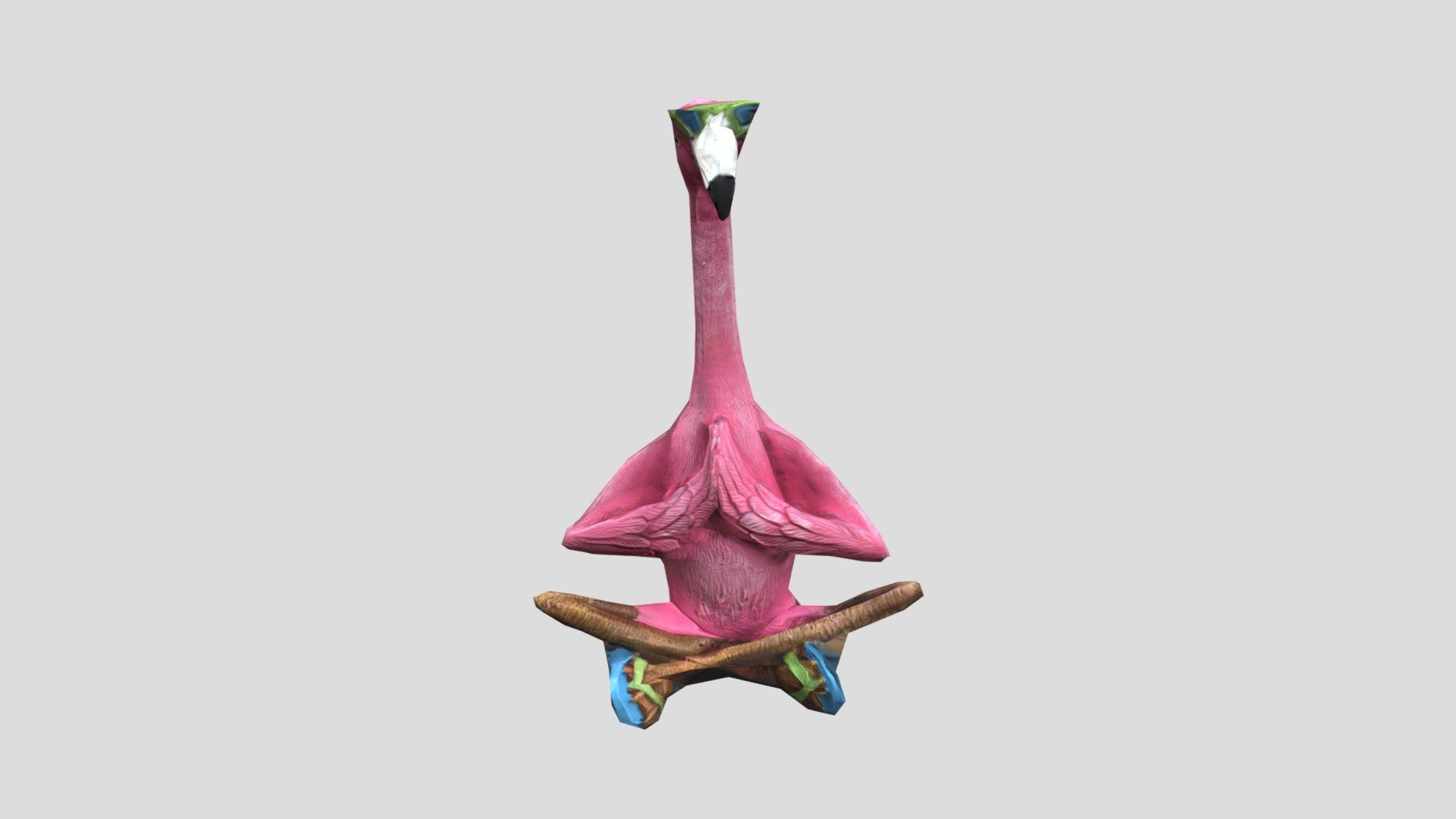 Pink Flamingo (Praying) - Download Free 3D model by David Wigforss ...