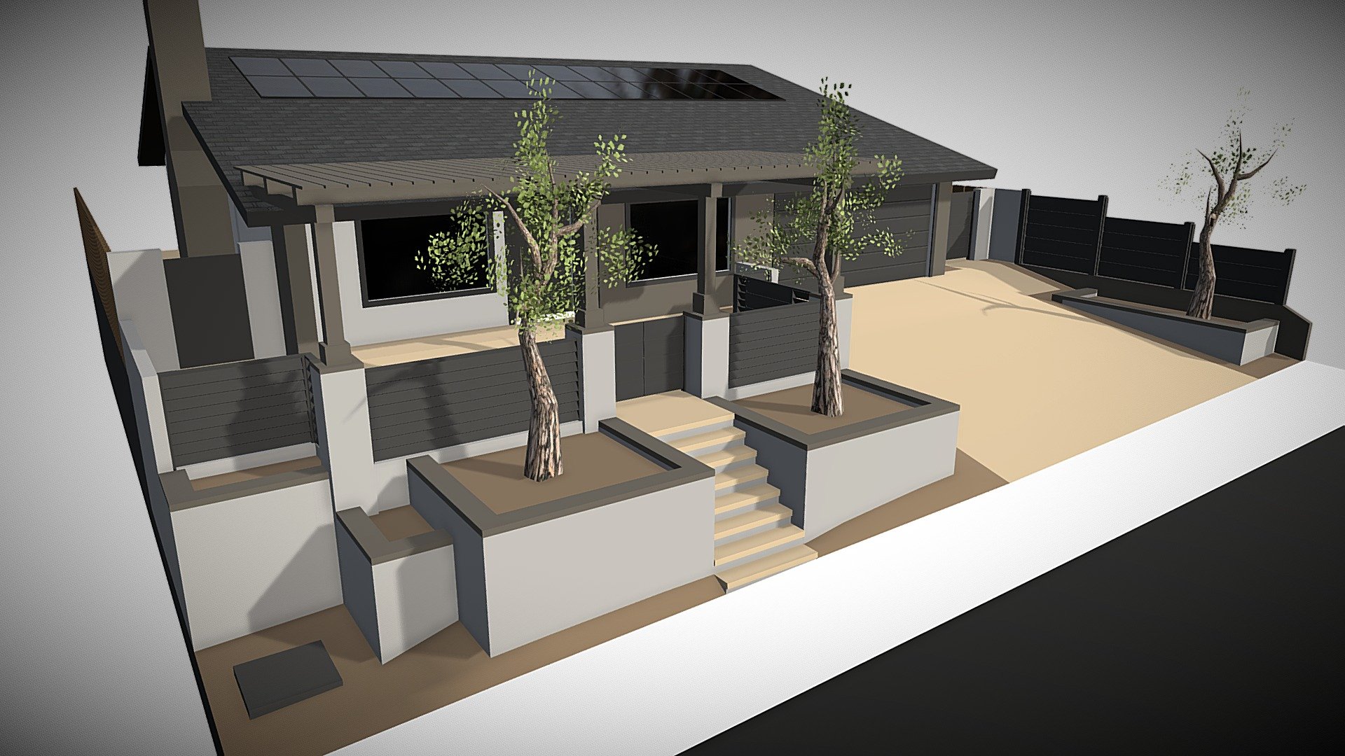 Suburban House - Download Free 3D model by Jeremy E. Grayson ...