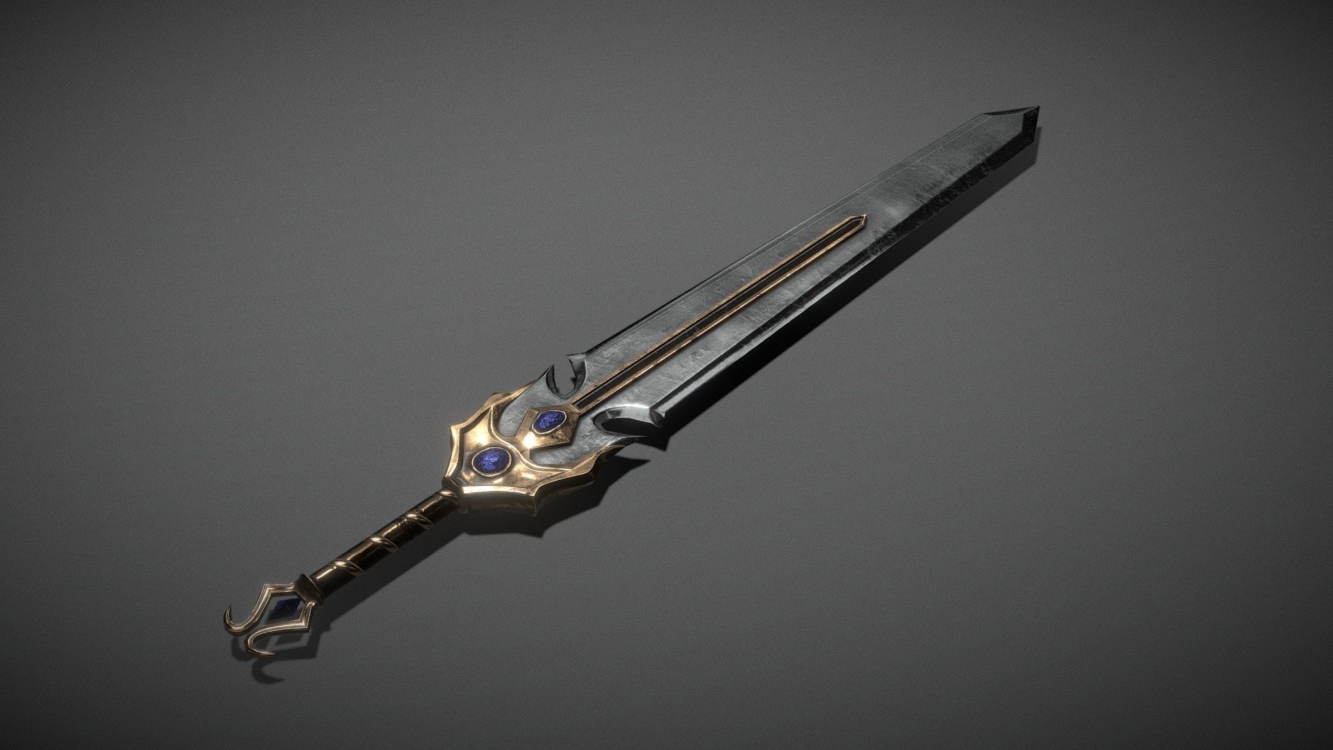 Montante | In Game - 3D Melee Weapon - 3D model by Elemental Game ...