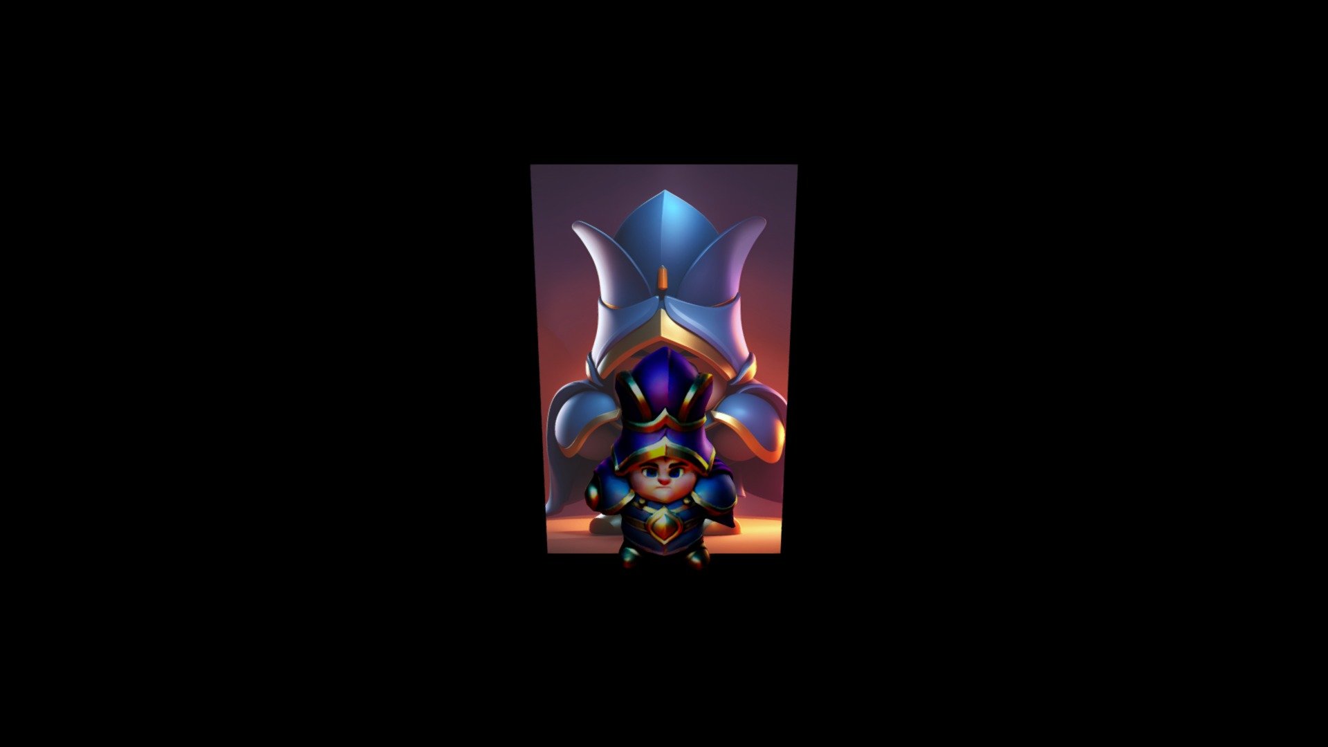 A friendly cartoon character wearing a cape and - Download Free 3D ...