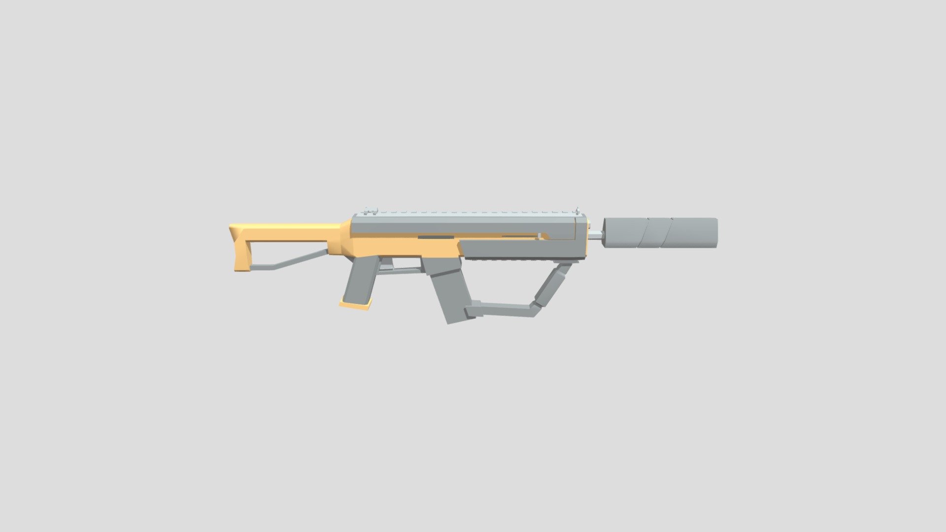 Low Poly Assault Rifle - Download Free 3D model by Matt Turner (@Matty ...
