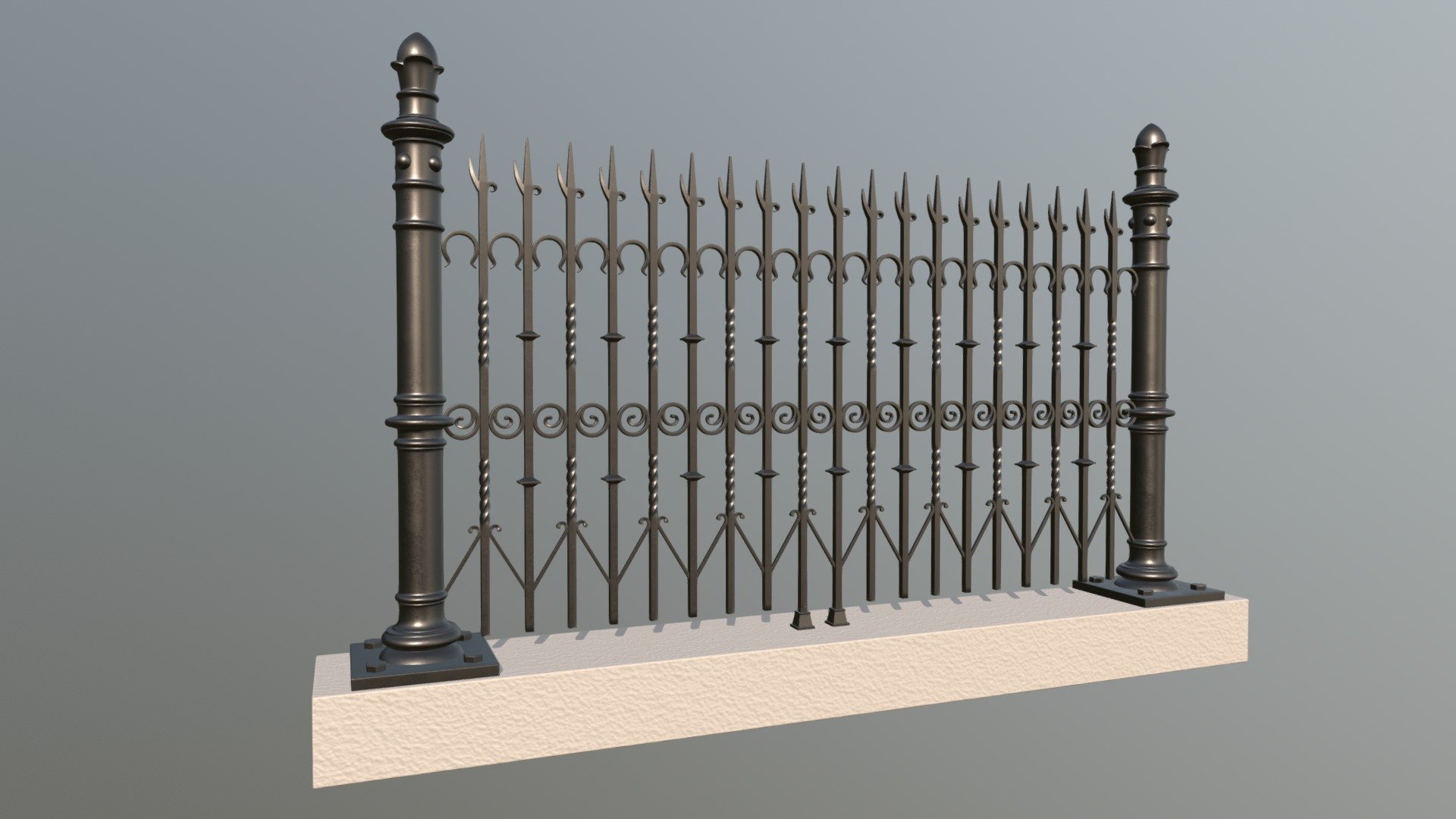 Railing - 3D model by int3D (@babelo) [3fe9253] - Sketchfab