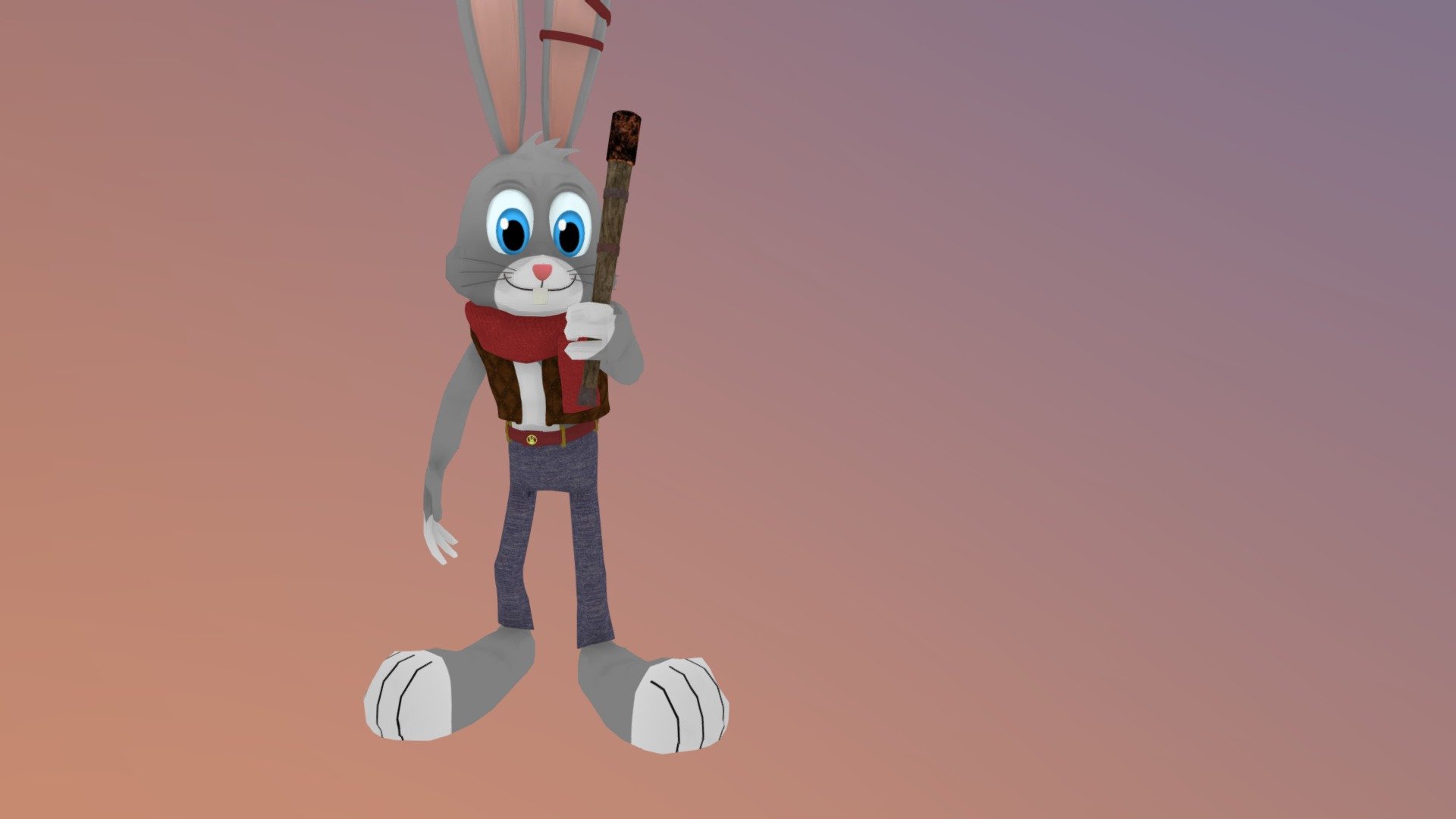 RABBIT CARTOON FOR GAME - 3D model by jhouuplzza [3feaacd] - Sketchfab