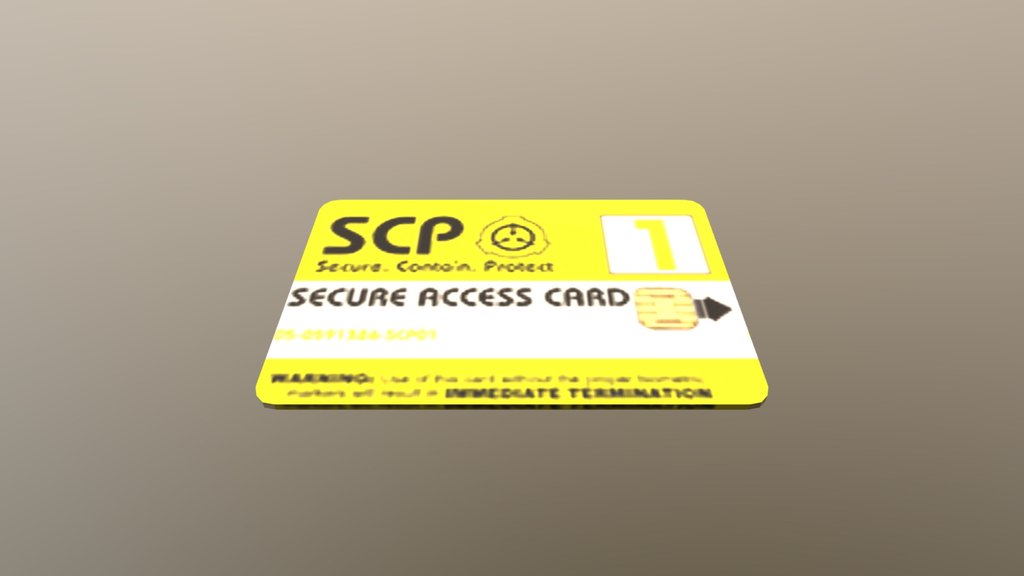 SCP Keycard téléchargeable - A 3D model collection by alexsender ...