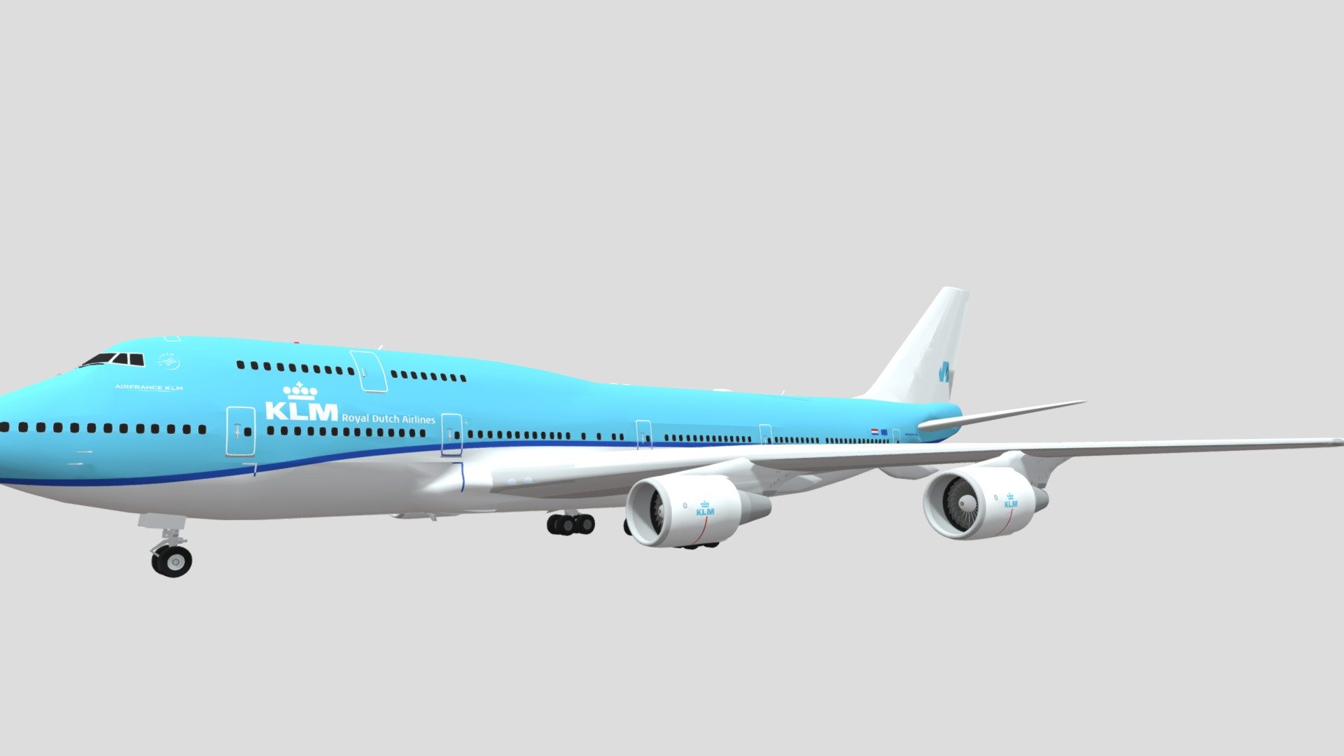 klm 747 2015 - Download Free 3D model by zairiqzairiq [3ff08bb] - Sketchfab