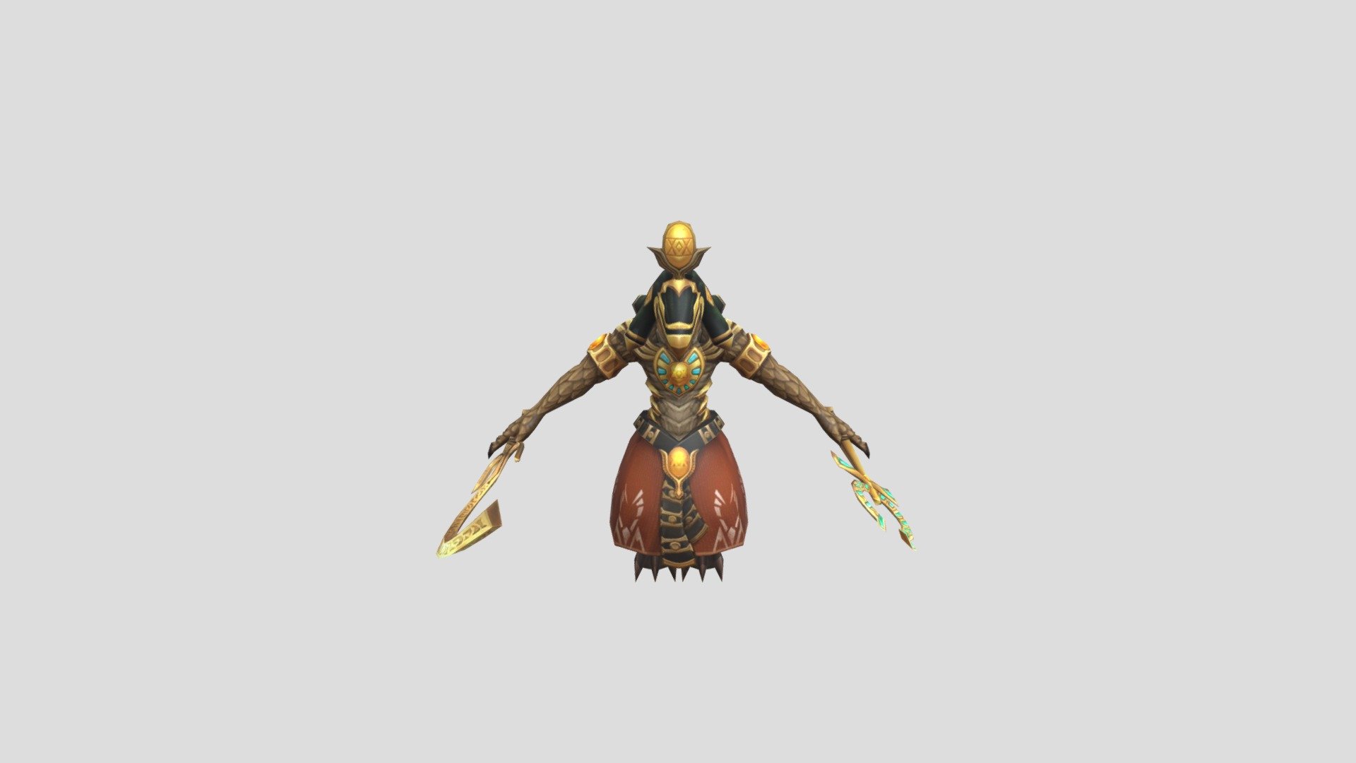 Monster_ Lizardman_ Mage_ Vari01 King's raid - Download Free 3D model ...