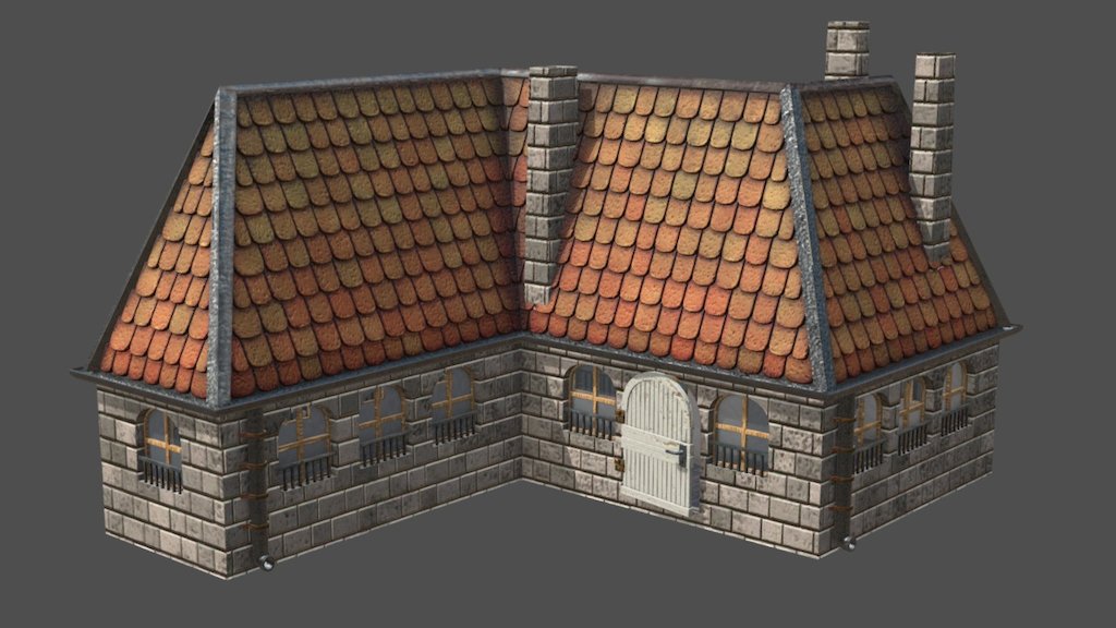 Procedural House #26 - 3D model by benlemoine [3ff431b] - Sketchfab