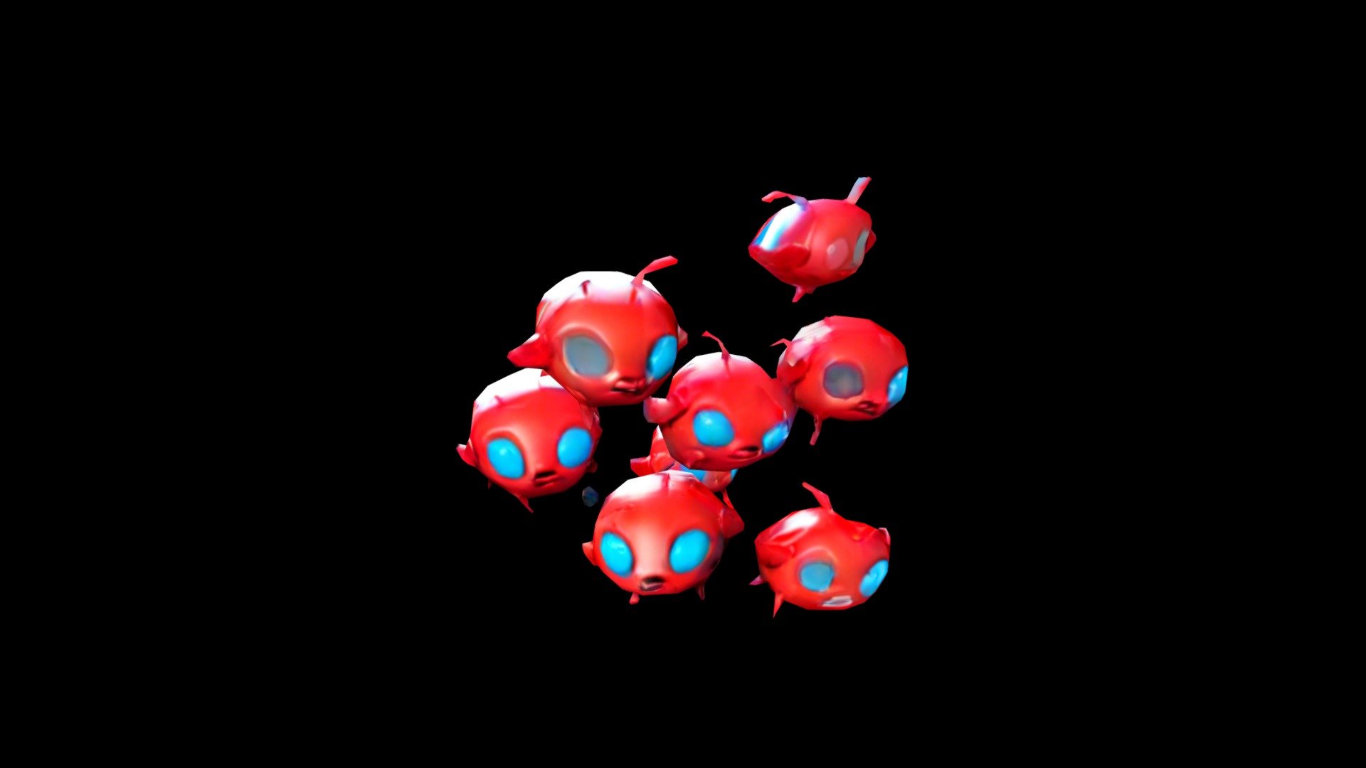 The title is "Red Bug Swarm Emerges from Black M - Download Free 3D ...