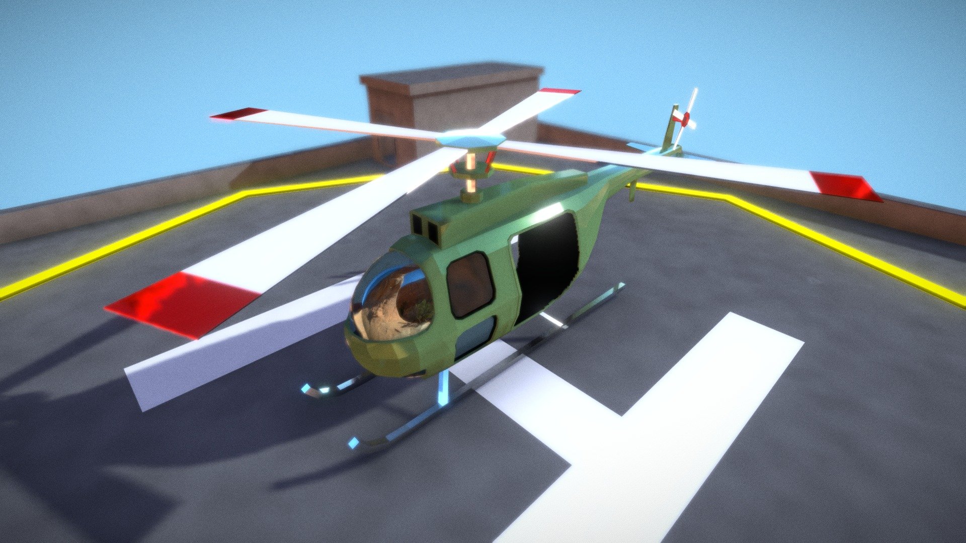 Low Poly Helicopter - 3D model by Mytholaran [3ff90d8] - Sketchfab