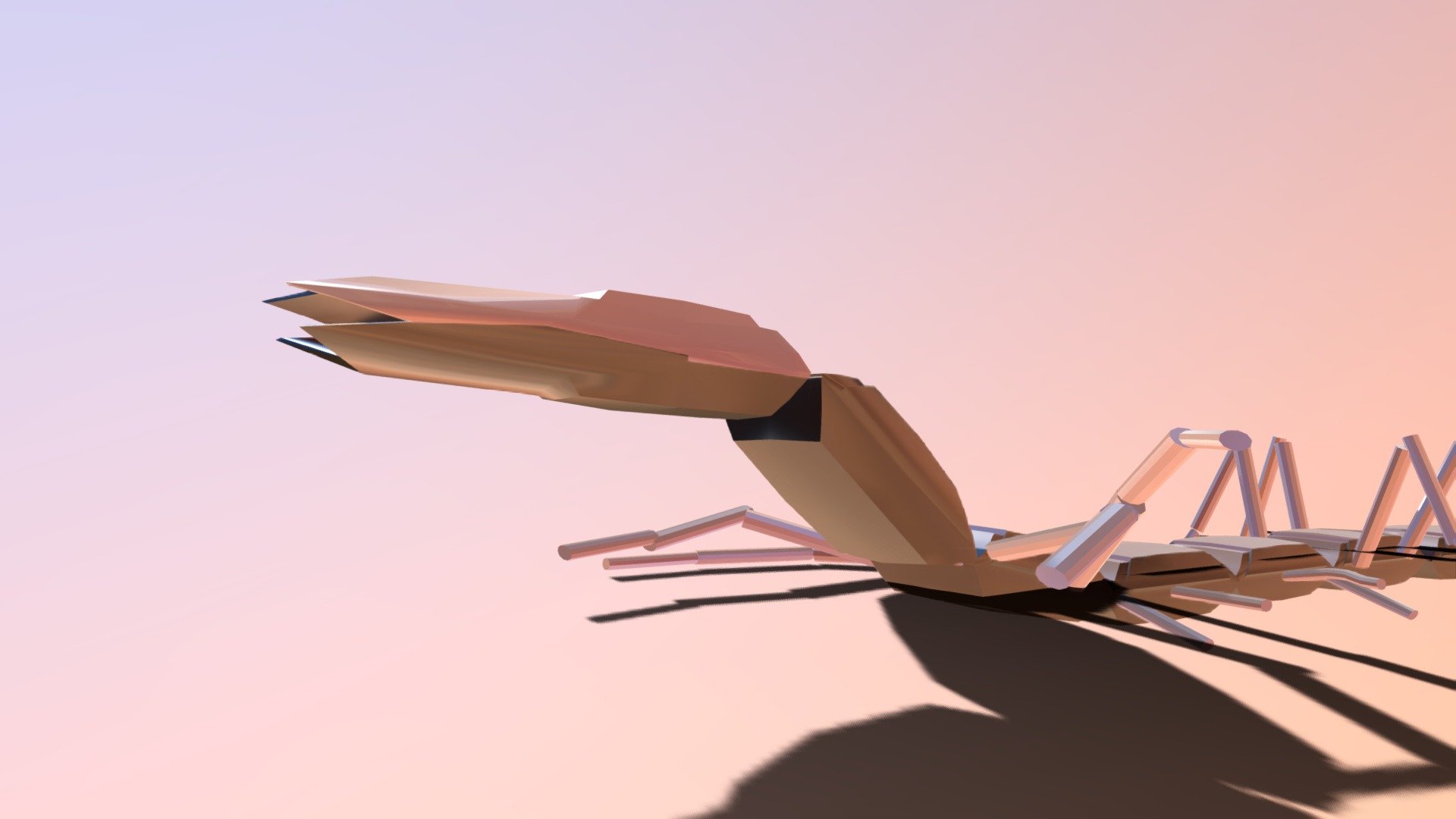 Sand Centipede - low poly - 3D model by adec1122 [3ff95e1] - Sketchfab