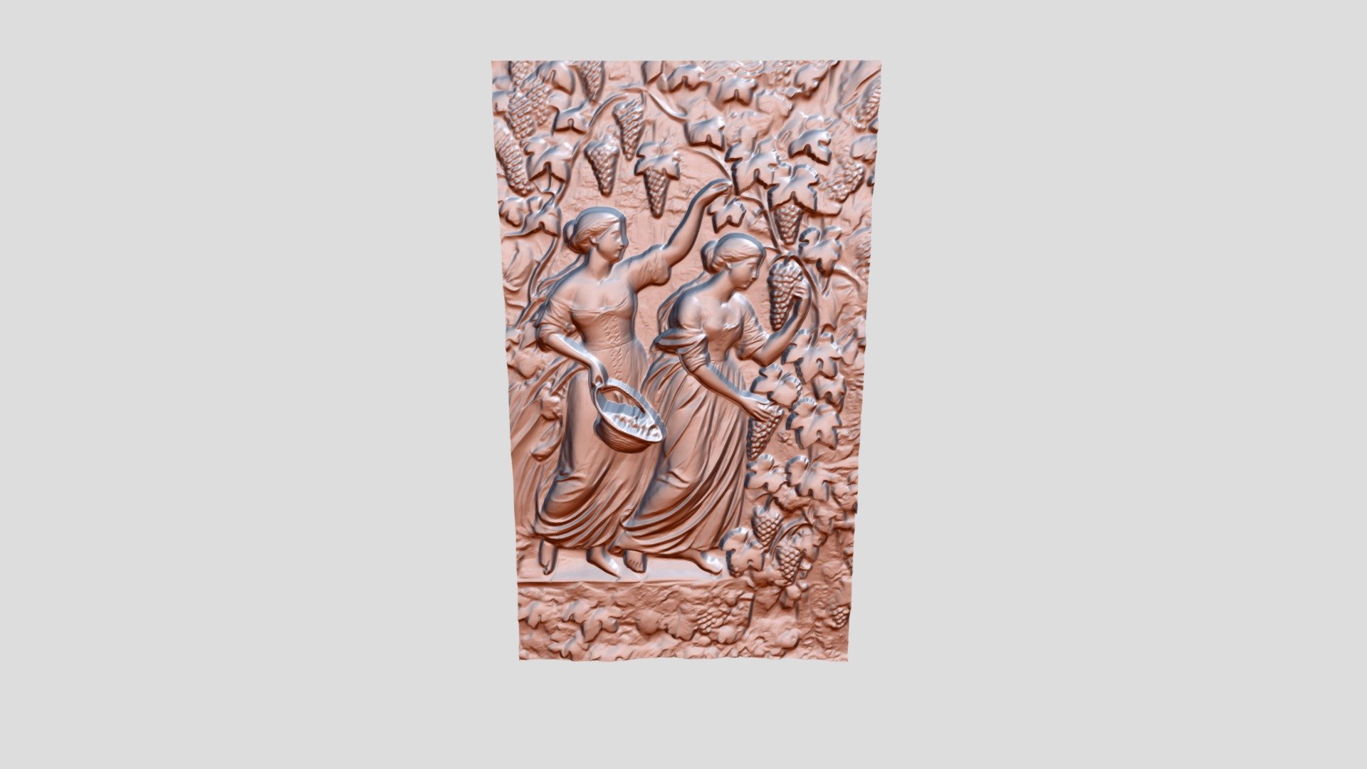 A Relief of Two Women Harvesting Grapes - 3D model by omankz (@omankz ...