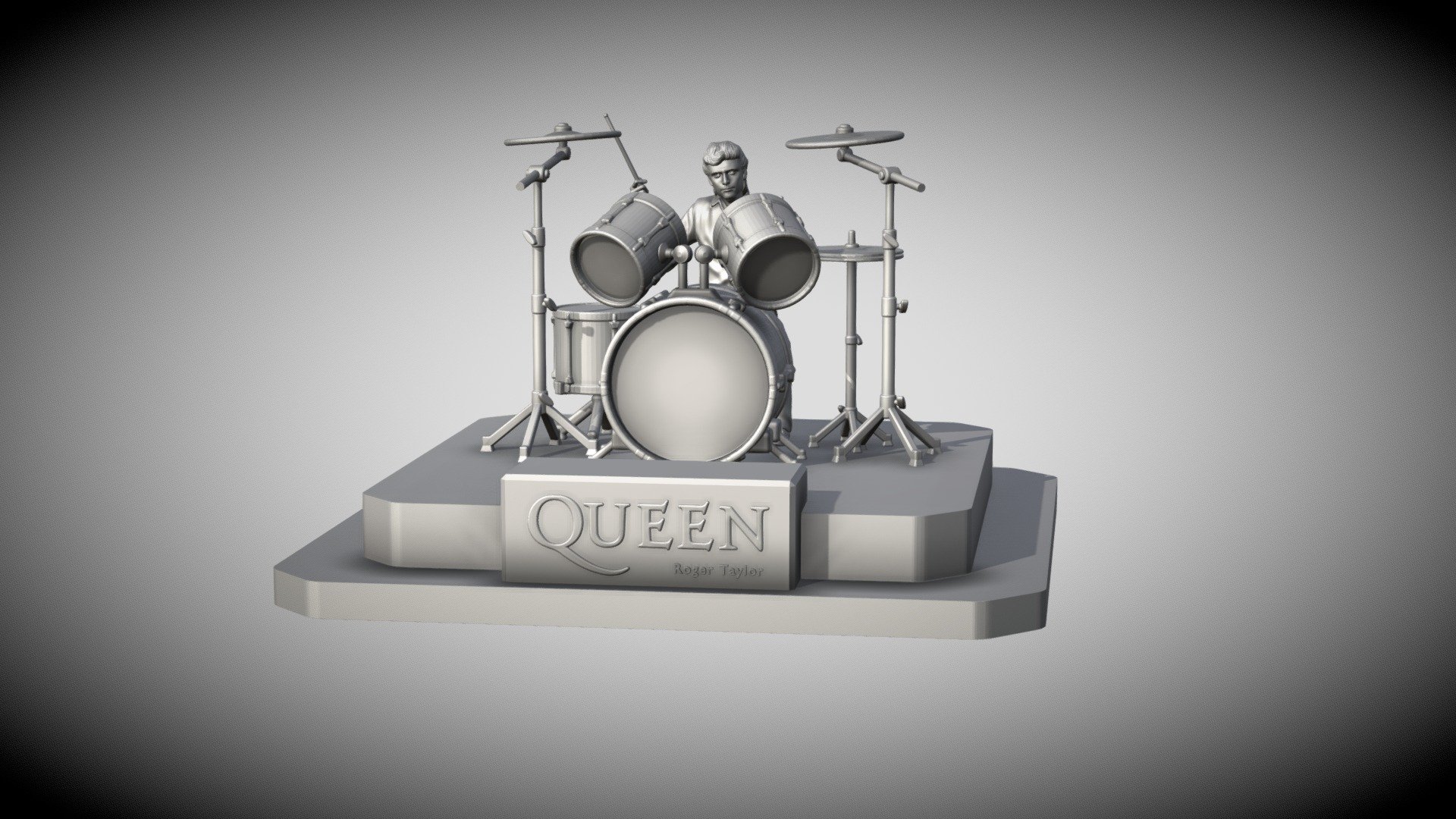 Roger Taylor - Queen 3D printing - Buy Royalty Free 3D model by ronnie ...