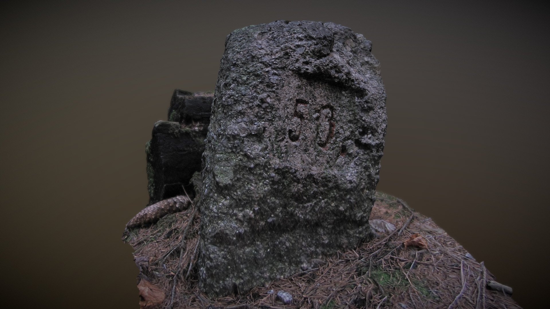 granite milestone | žulový mezník - Buy Royalty Free 3D model by pavel ...