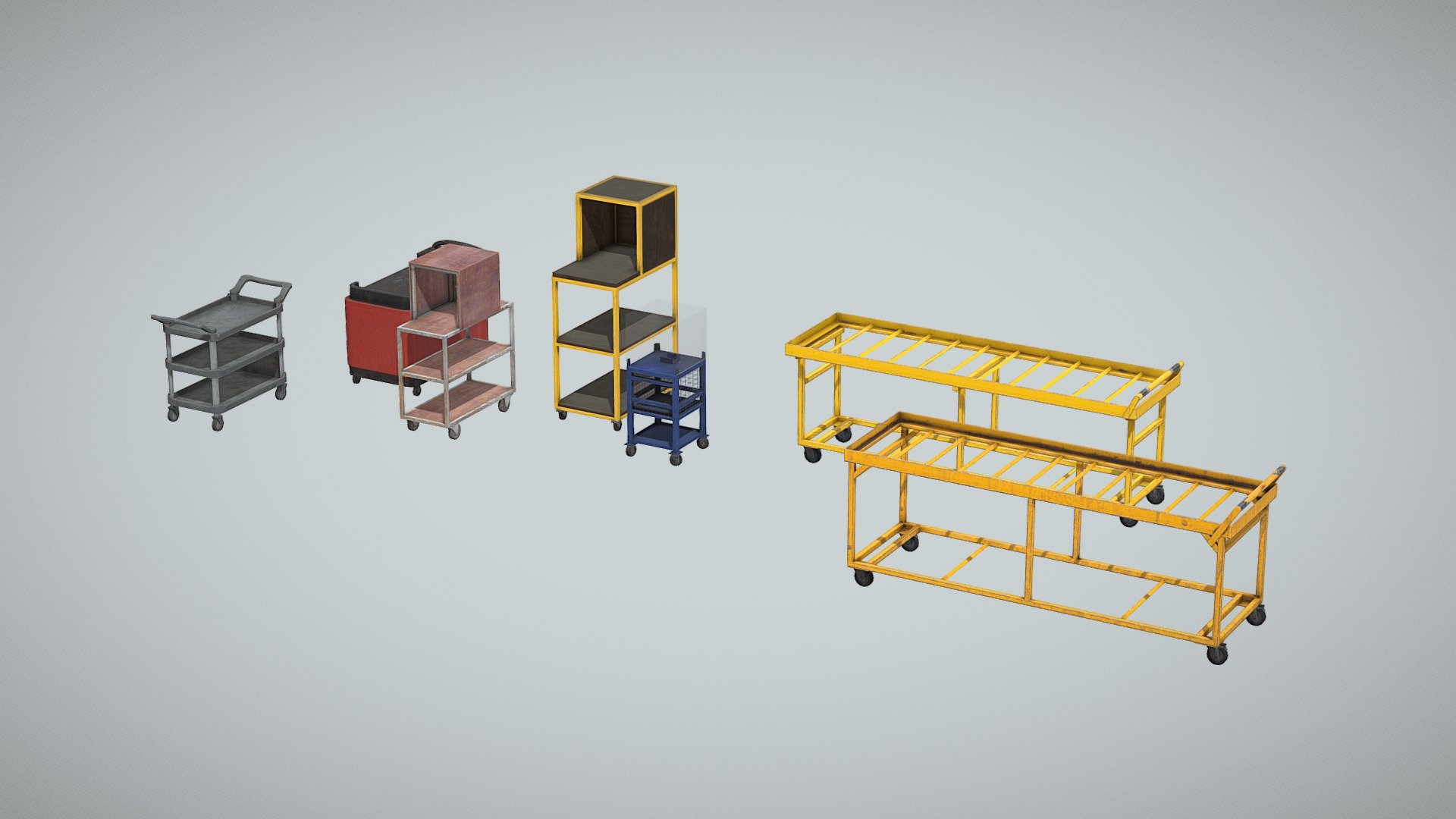 Industrial Carts Pack - Buy Royalty Free 3D model by Outlier Spa ...