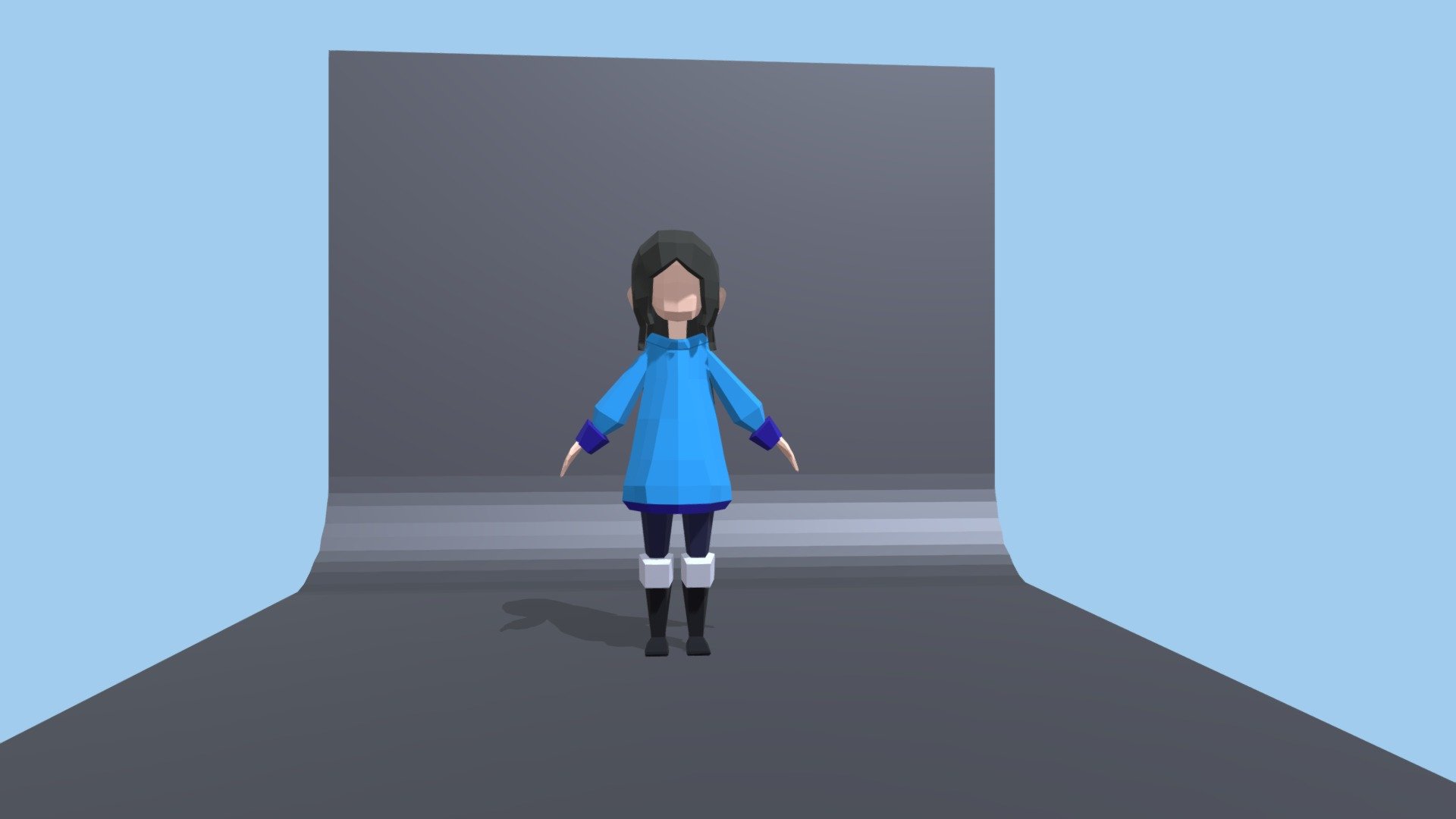 Low Poly Girl Character - 3D model by Kuwaiito (@Izanagee) [400e9ad ...
