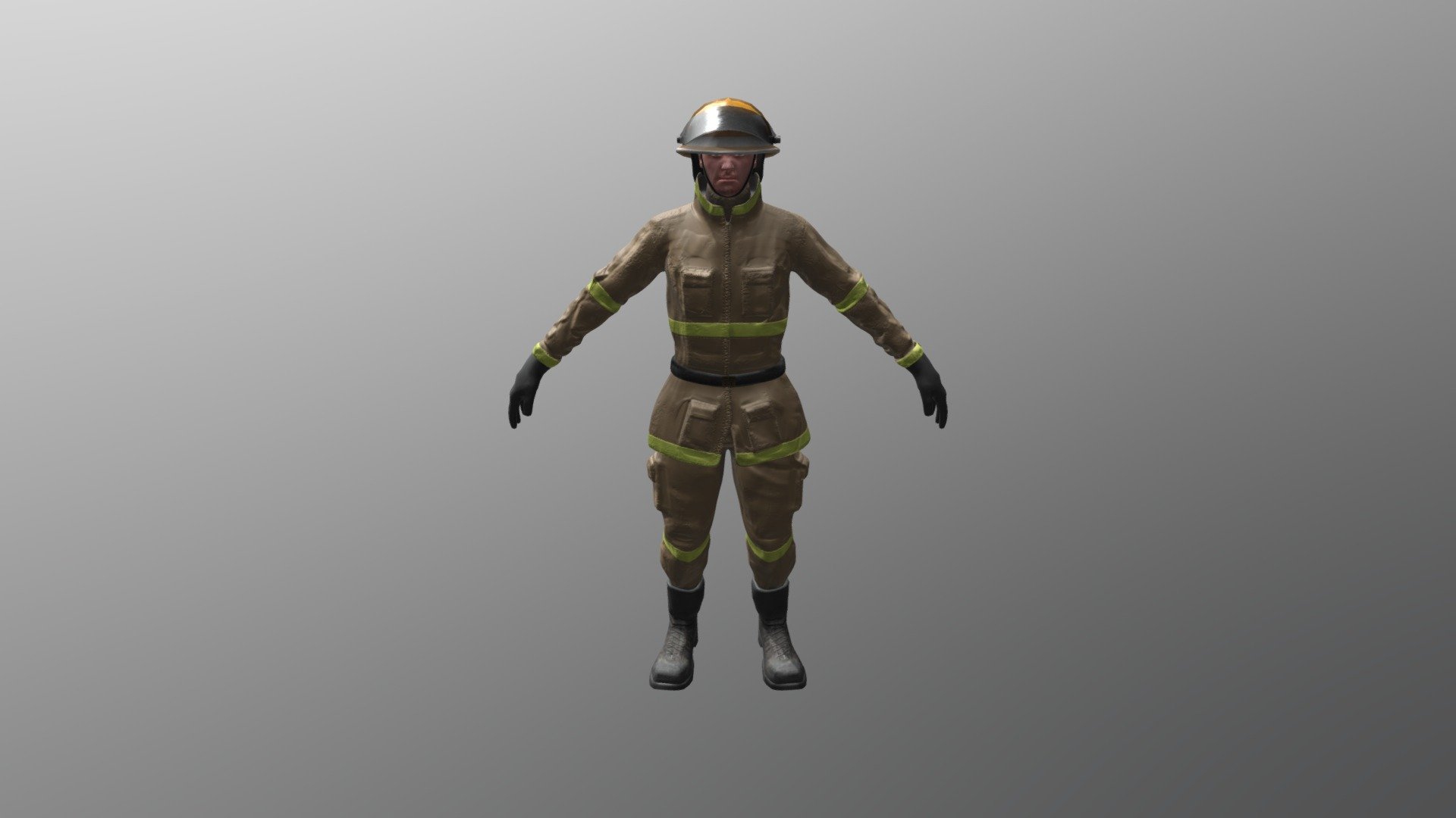 Firefighter - 3D model by vertigo2604 [401031c] - Sketchfab