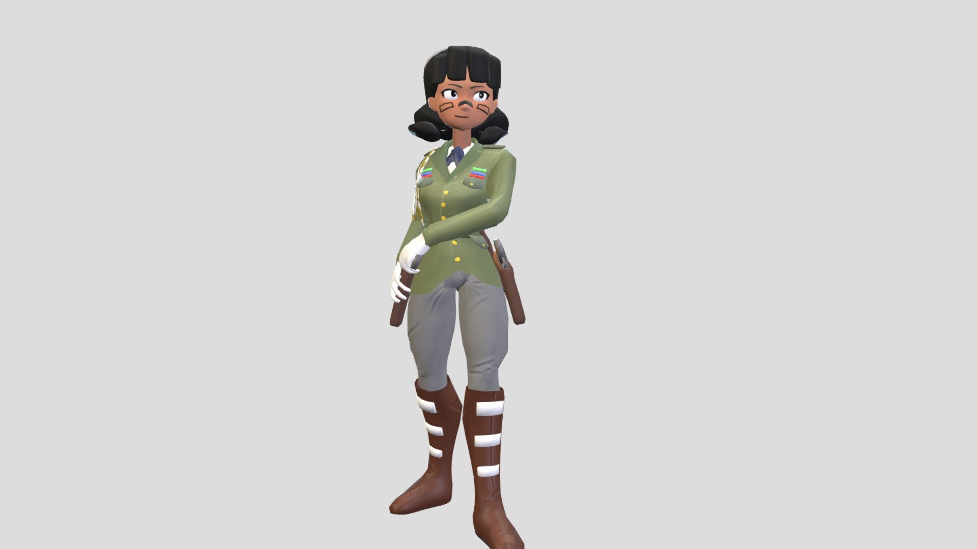Game ready soldier girl - 3D model by IZeke [402659d] - Sketchfab
