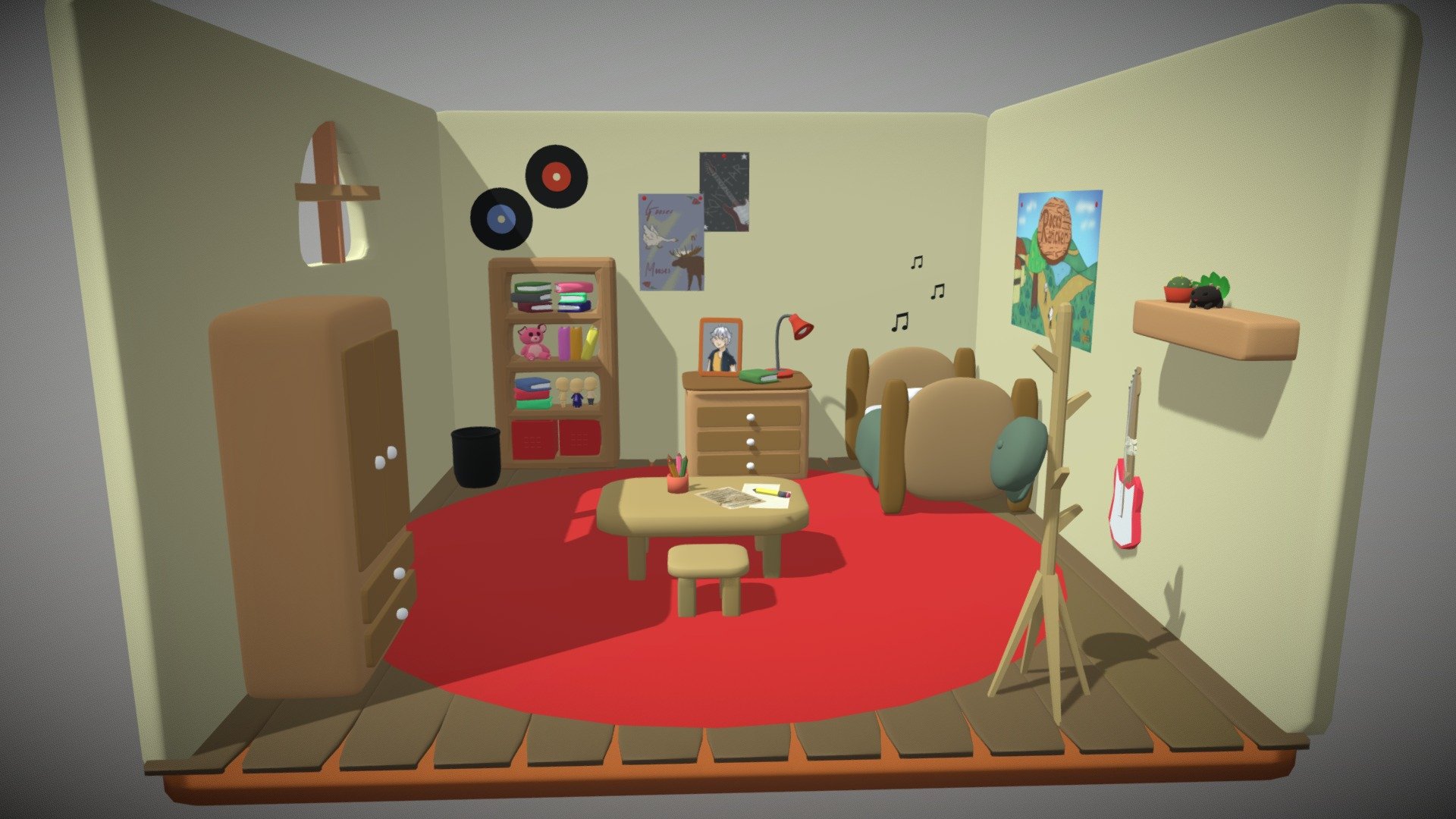 MAIN CHARACTER INTERIOR HOUSE - 3D model by Laucia111 [4027aba] - Sketchfab