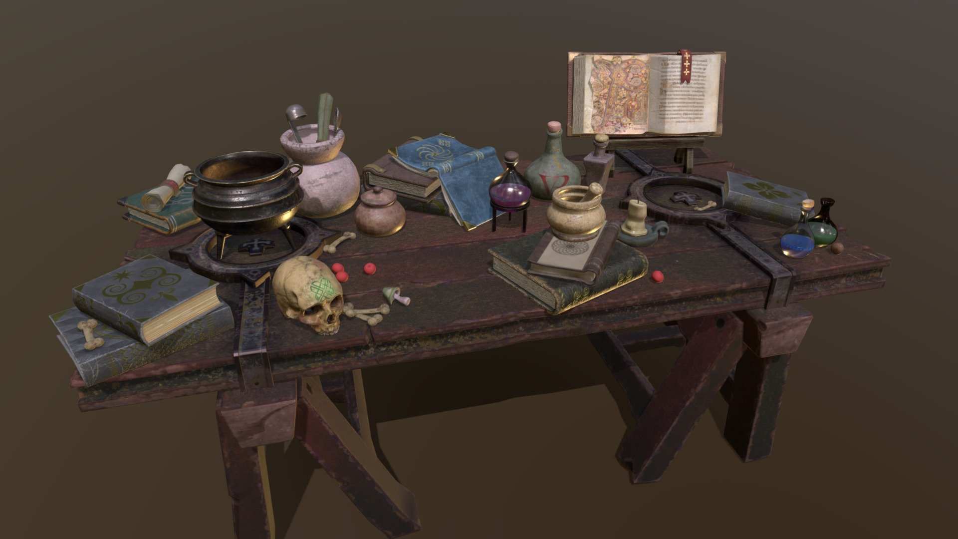 Druidic Worktable - 3D model by Clair2Verata (@clar2verata) [40295de ...