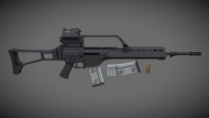 Assault-rifle 3D models - Sketchfab