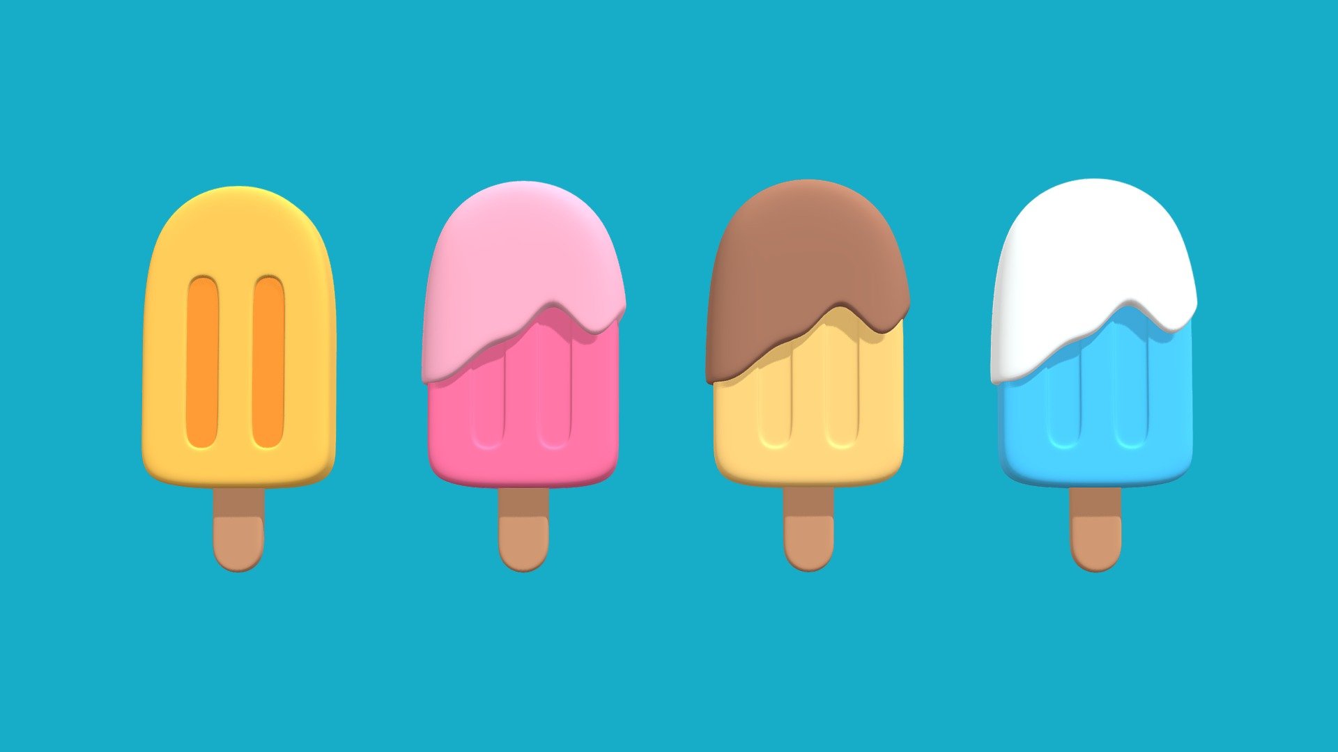 Popsicle Icons - Buy Royalty Free 3D model by Ndevisuals (@Wade23 ...
