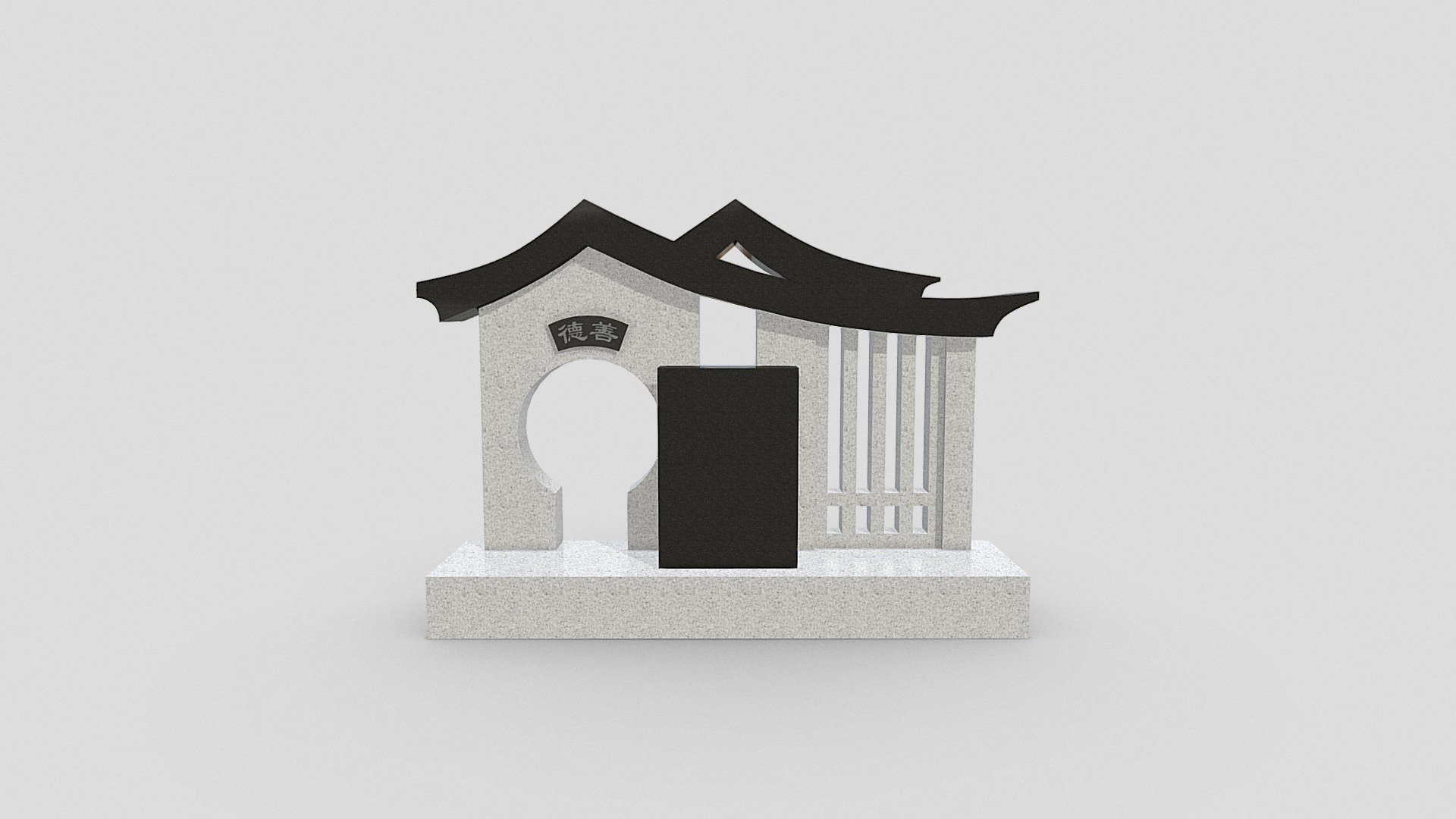 Chinese Style Tombstone2 - 3D model by SPEEDWAGON (@speedwagonteam ...