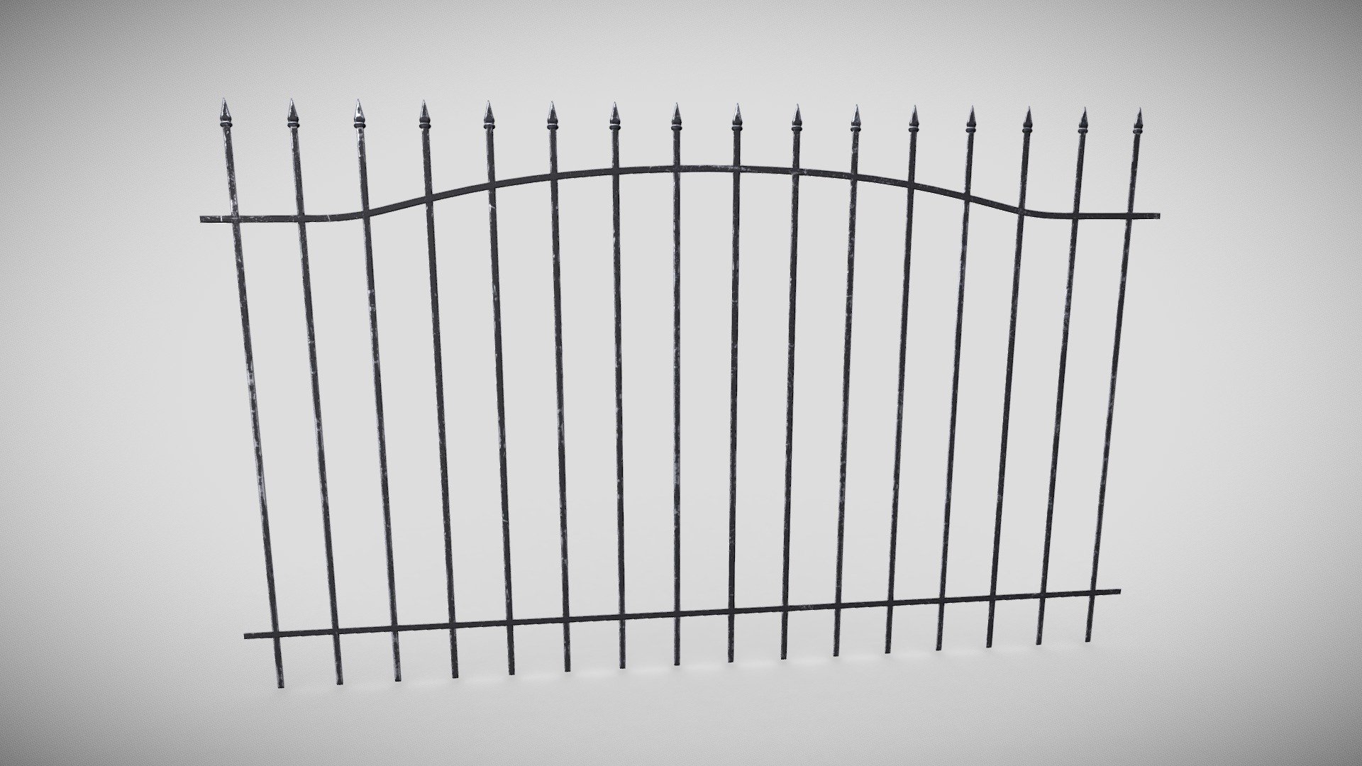 Wrought Iron Fence - 3D model by Grishmanovskij Anton ...