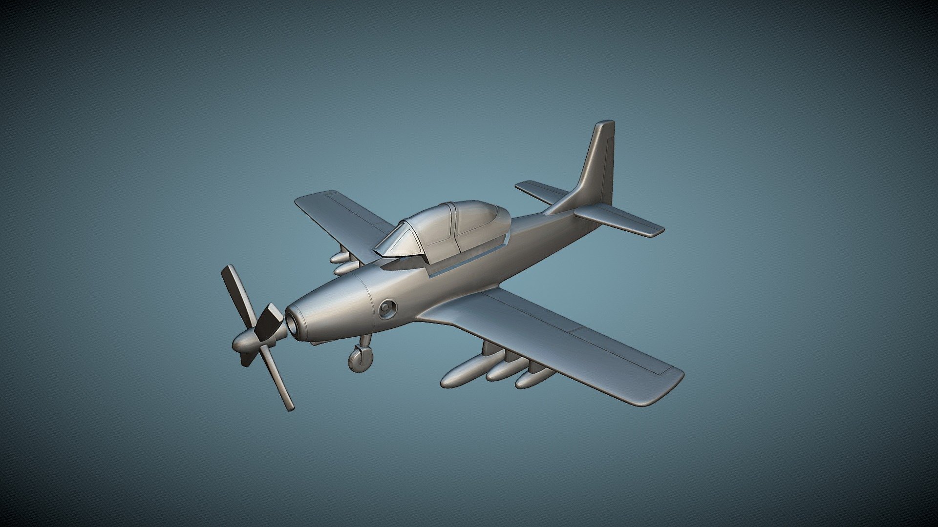 North American YAT-28E Trojan - 3D Printable - Buy Royalty Free 3D ...