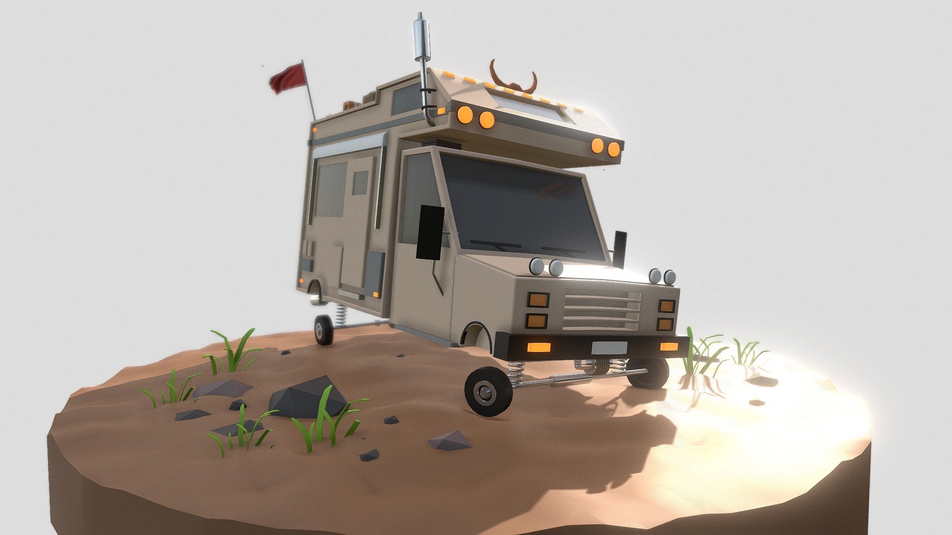 low poly travel car - Buy Royalty Free 3D model by Montassar-f [40363c7 ...
