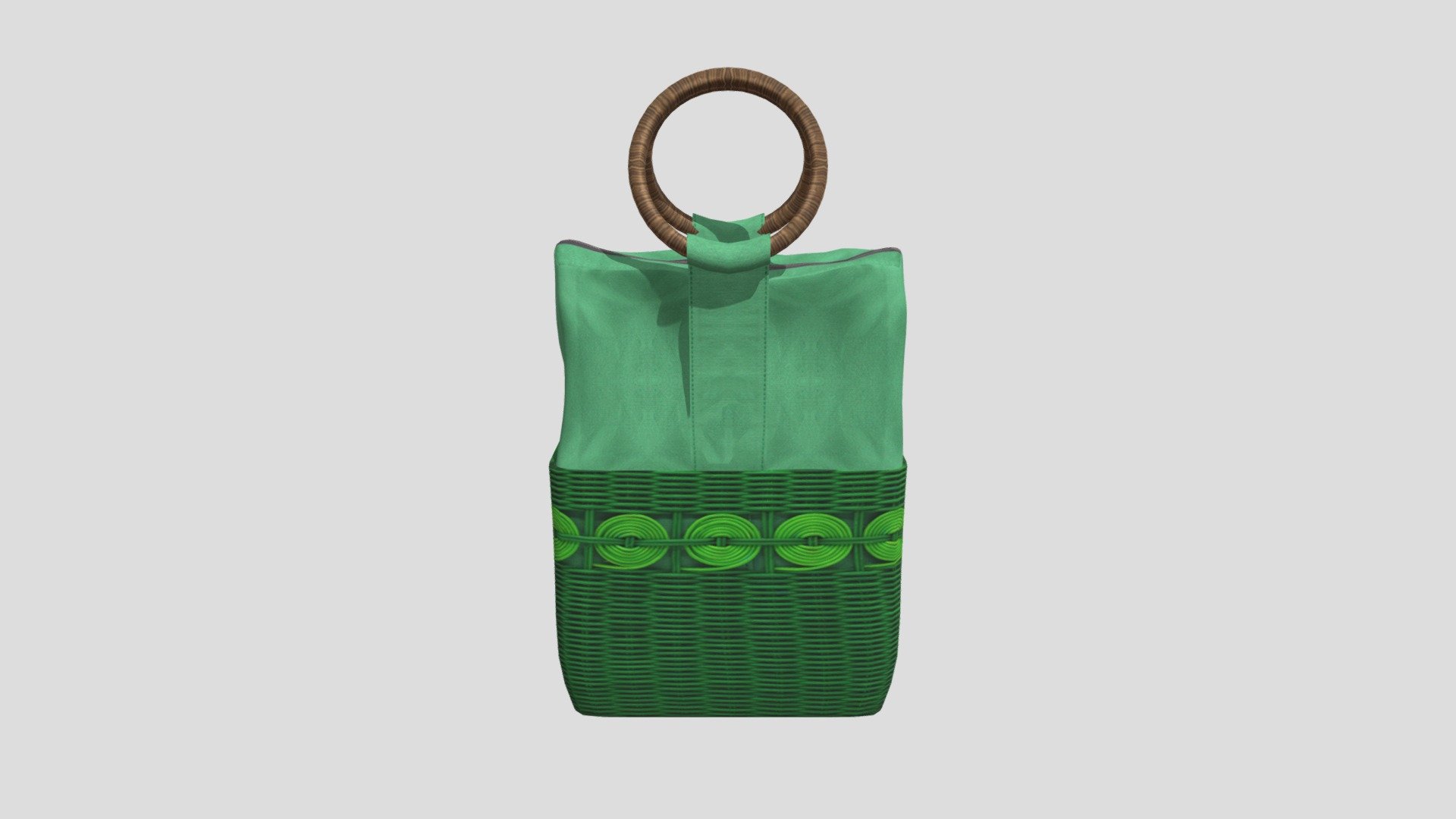 Green Rattan Bag (EMP (SBH) 16 A) - Download Free 3D model by ...